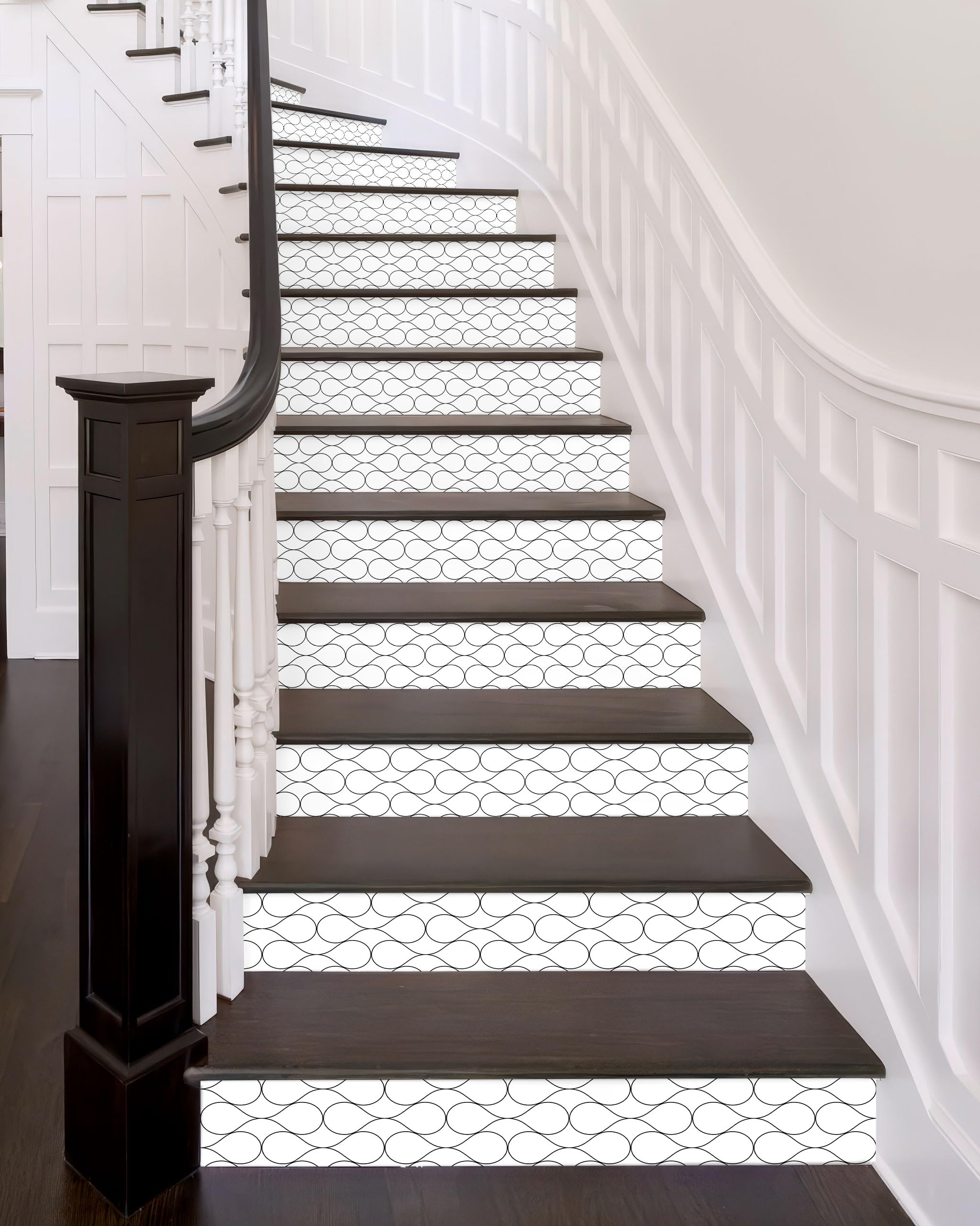 Amazon.com: FLFK Stair Riser Decals - Modern Grid Stair Stickers Murals ...