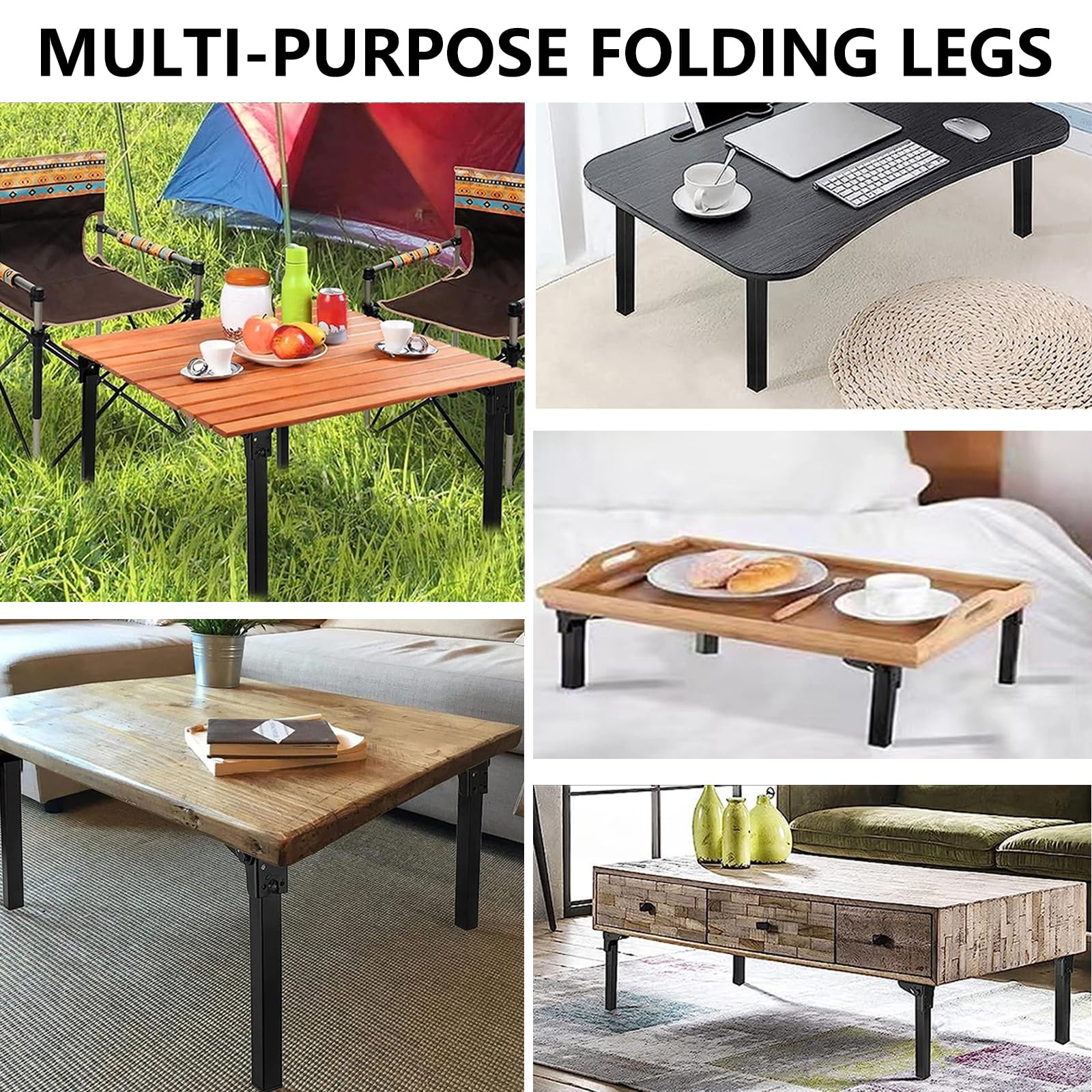 Zhuatek 4 Pcs Folding Table Legs Metal Furniture Support Legs 20 cm ...