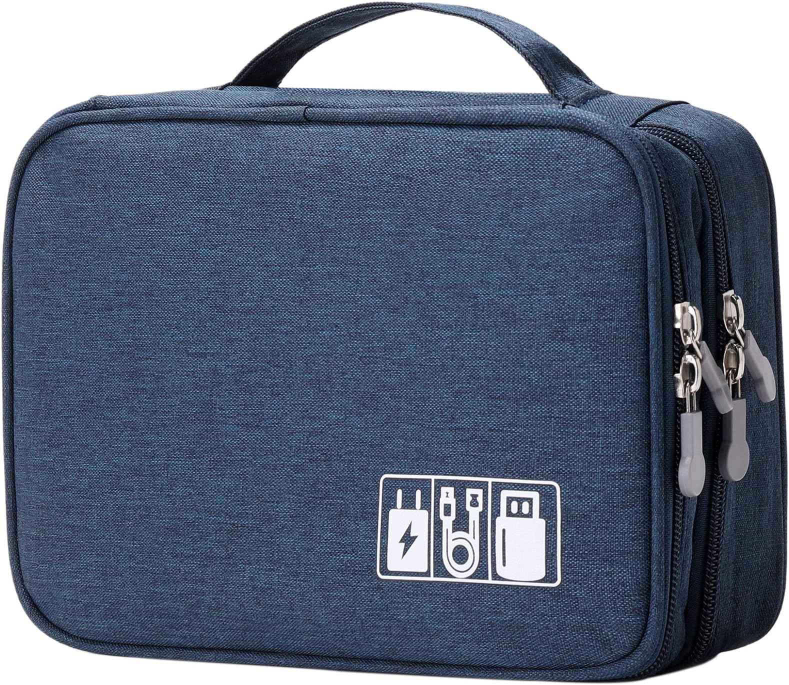 Amazon.com: Dadanism Electronics Organizer Travel Case, Double Layers ...