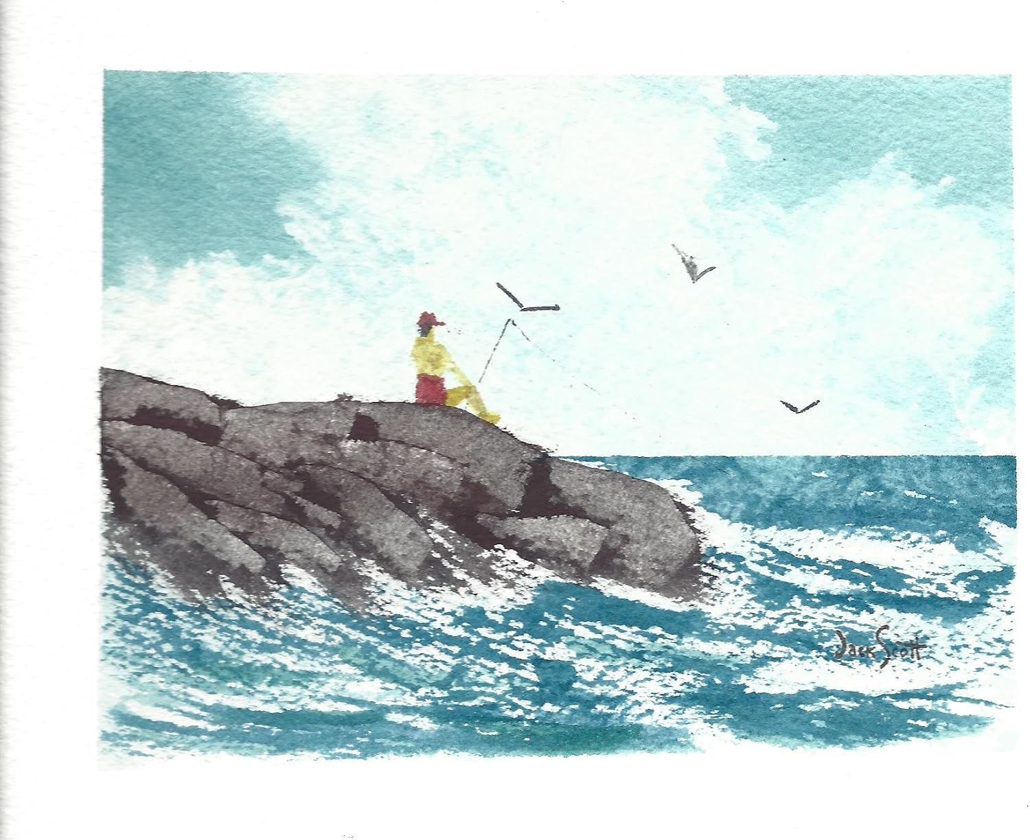 Amazon.com: Set of Four Original Miniature Water Colors By the Late ...