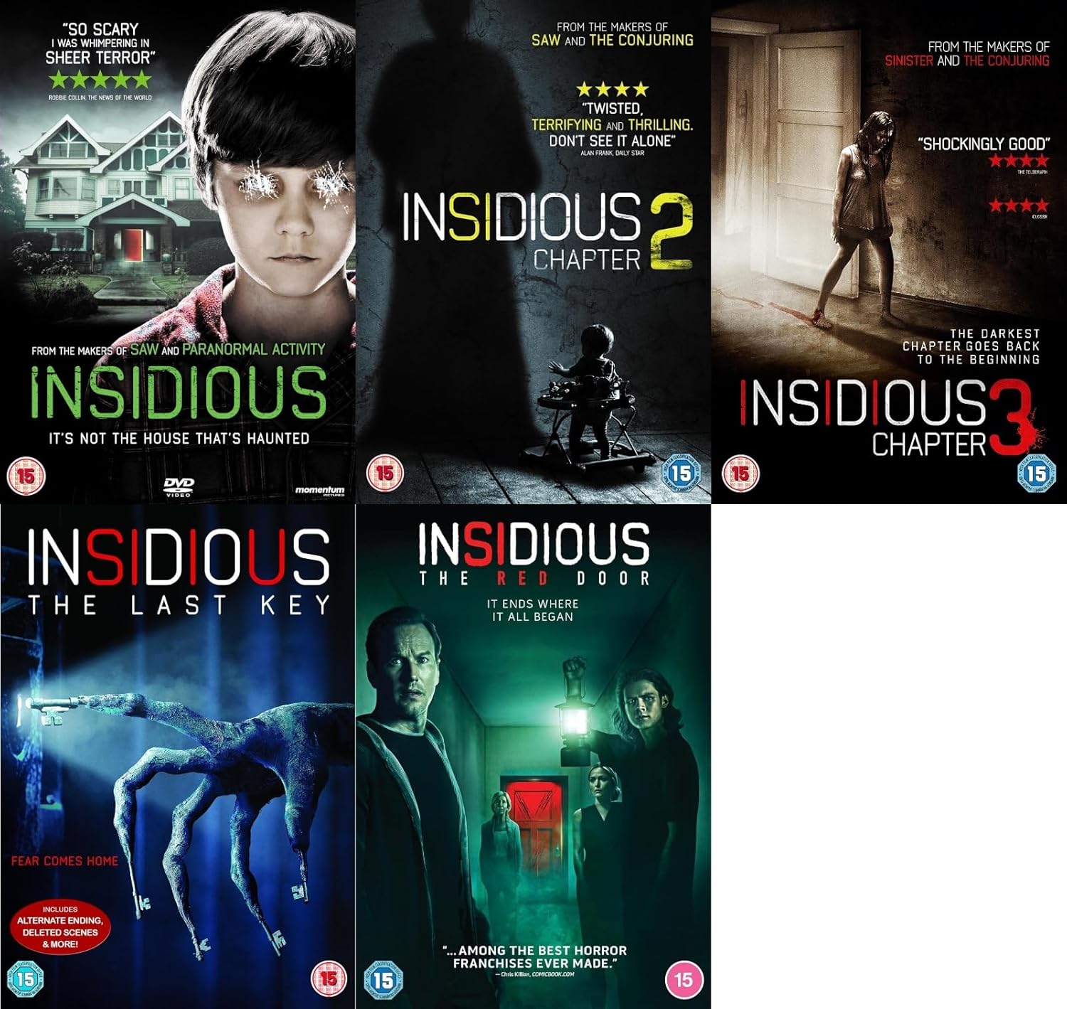 Insidious 1-5 Complete Collection DVD - Insidious, Insidious: Chapter 2 ...
