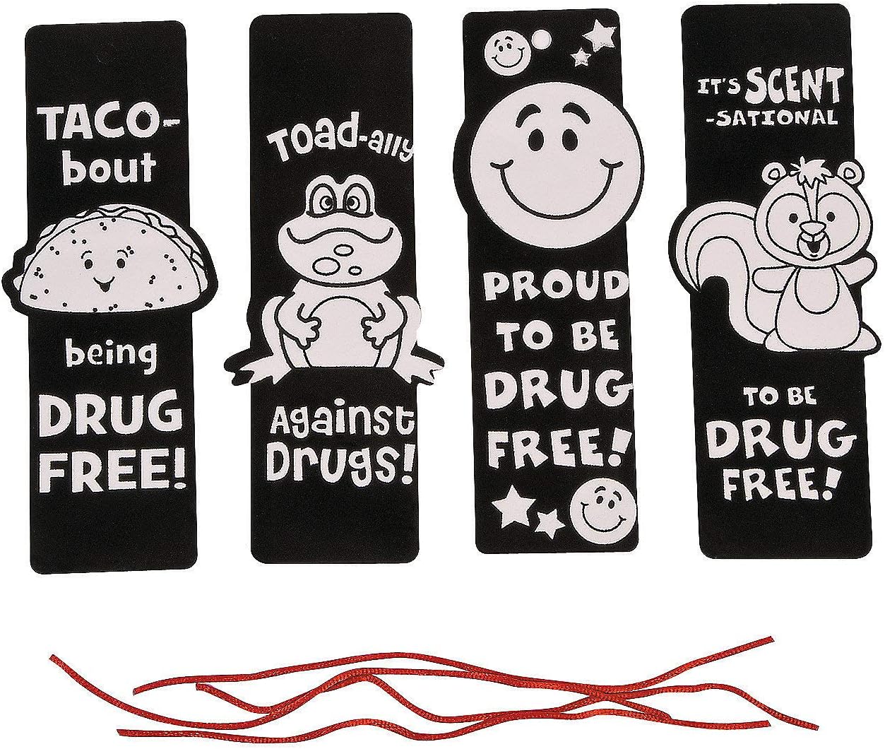 Amazon.com: Color Your Own Fuzzy Red Ribbon Week Bookmark - Crafts for ...