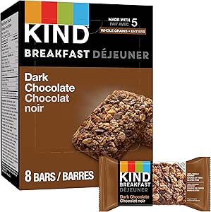KIND Breakfast Bars, Dark Chocolate Cocoa, Gluten Free, 1.8 Ounce, 20 ...