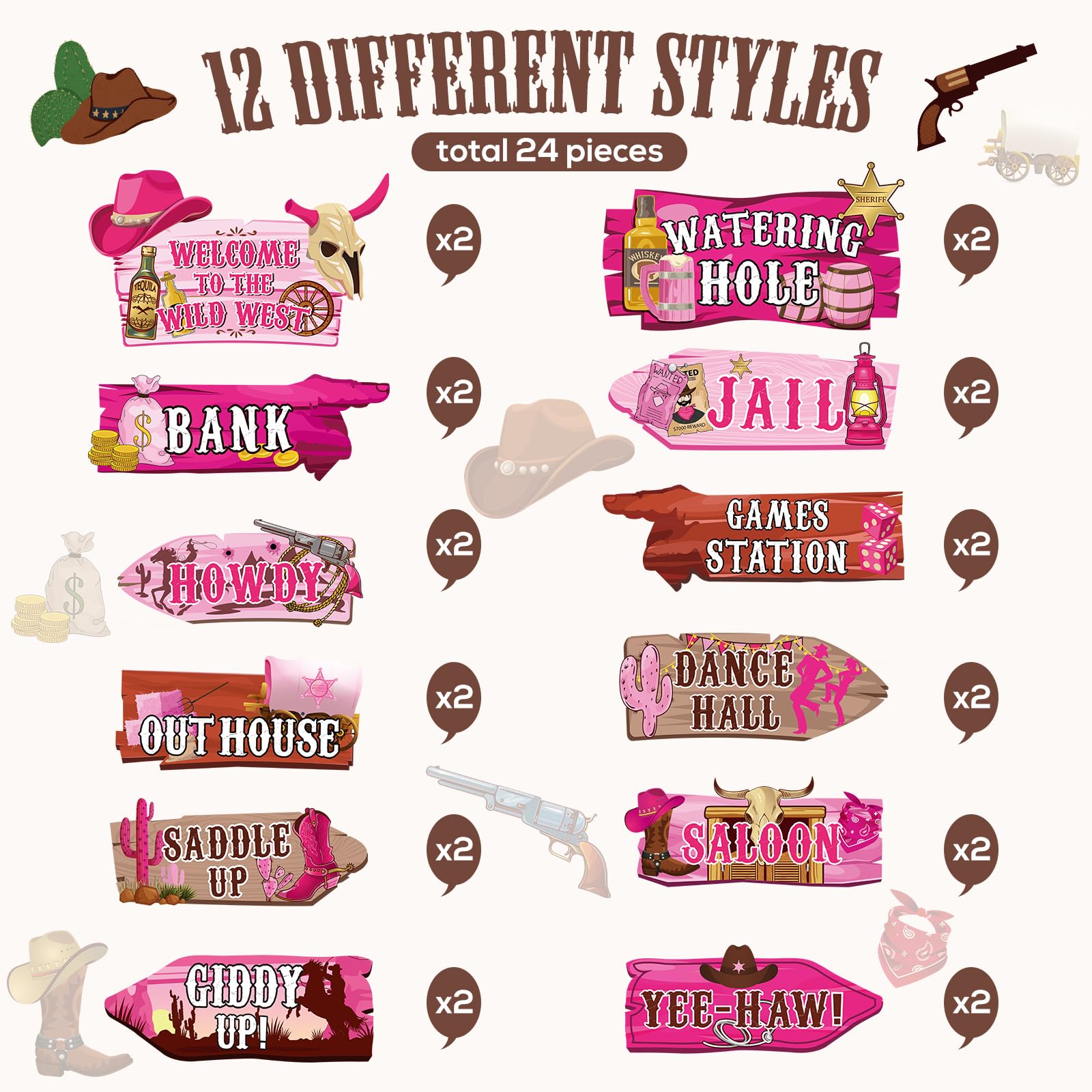 Western Party Signs My 2nd Rodeo Card Stock Banner | Cowboy Western