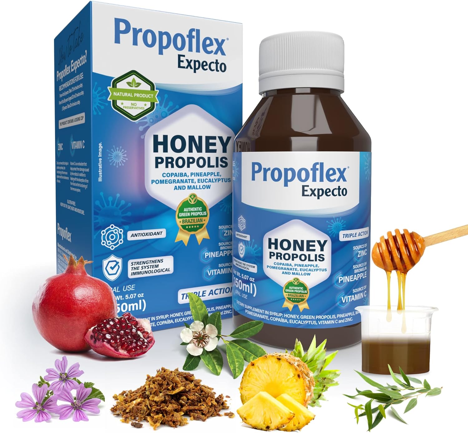 Amazon.com: Beelife Propoflex Expecto Cough Syrup - Triple-Action - Natural Cough Syrup for Kids ...