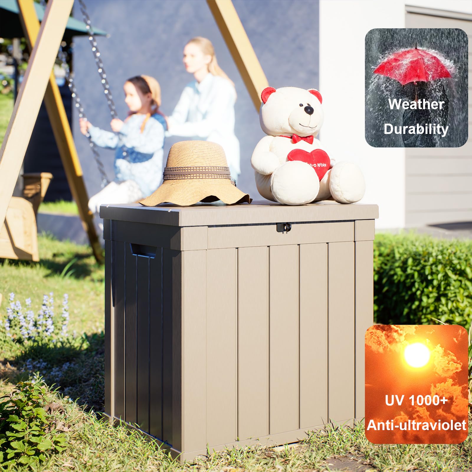 Snapklik.com : ROJIK Outdoor Storage Housing Deck Box - Waterproof ...