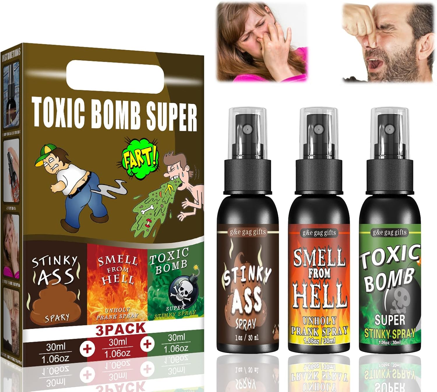 Amazon.com: Ganbaro Fart Spray Extra Strong Long Lasting, Fart Spray ...