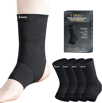 Amazon.com: i BRACE Compression Foot Sleeves with Partial Pressure for ...