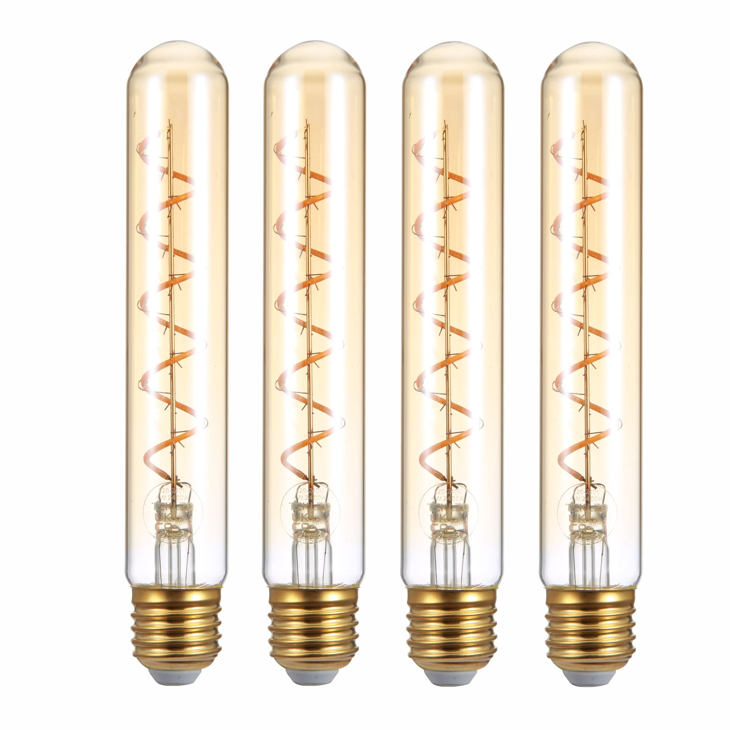 TEKLED® T30 Filament Vintage LED Bulbs | 185mm Tubular E27 Edison Screw ...