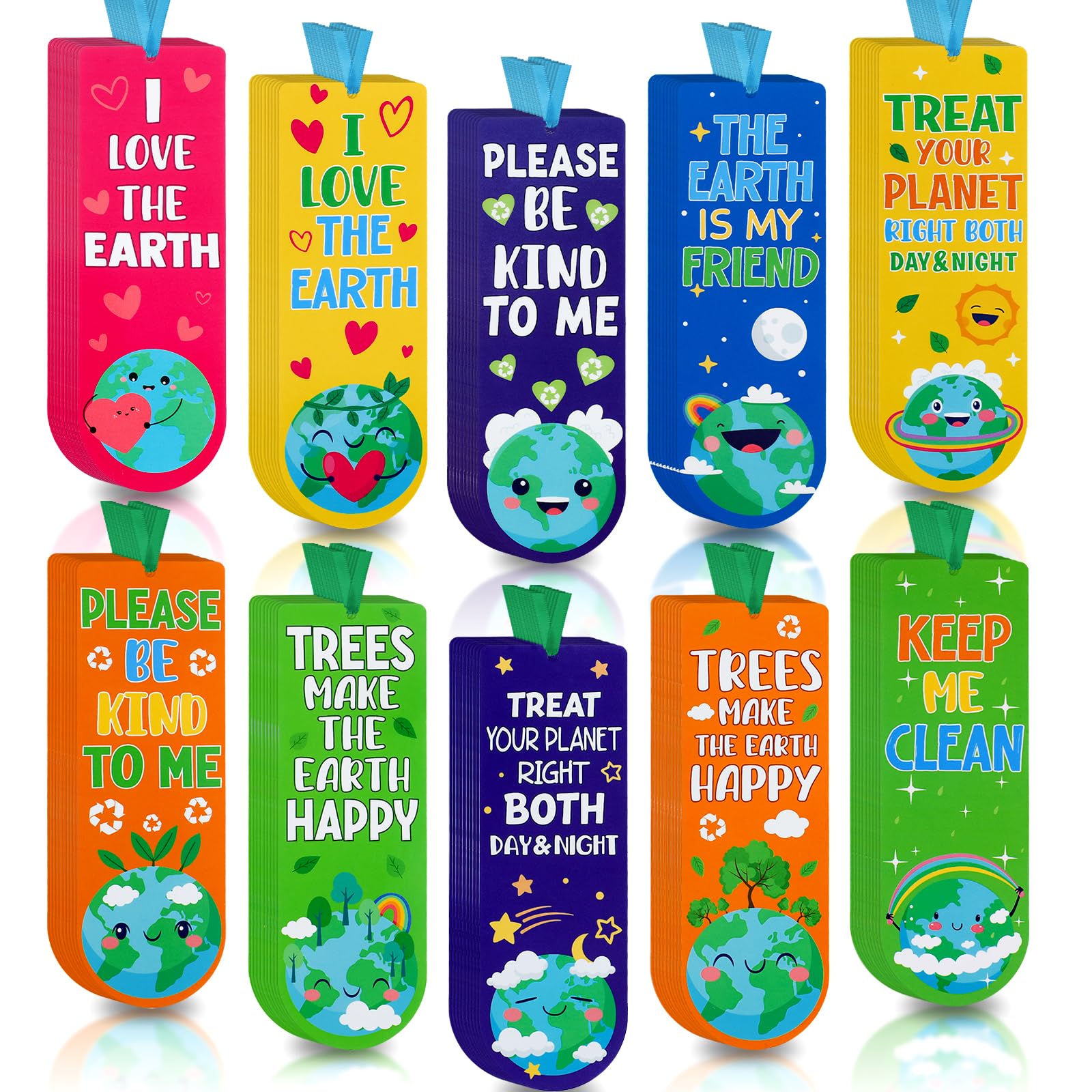 Snapklik.com : Cholemy Earth Day Bookmarks For Kids Bulk Paper ...