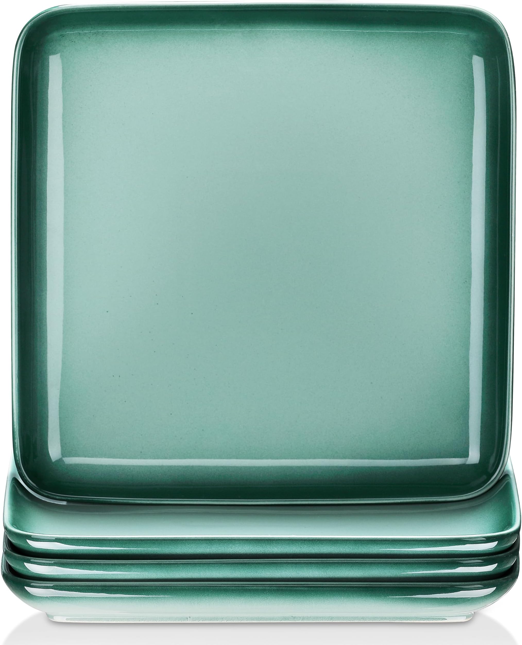 Amazon.com | GAC Unique Landscape Design Square Tempered Glass Serving ...