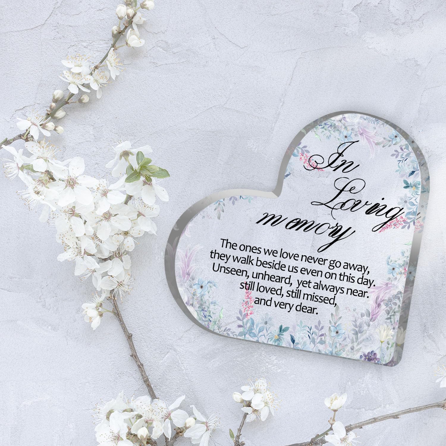 Snapklik.com : Sympathy Gifts For Loss Loved One, Heart Shape Acrylic ...