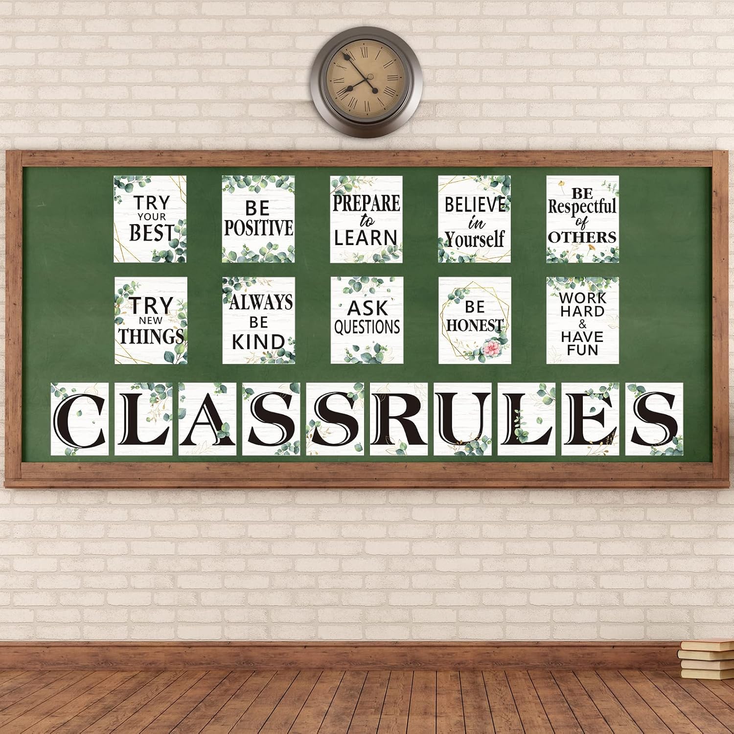 Amazon.com : Pajean 20 Pieces Classroom Rules Posters Set, Bulletin ...