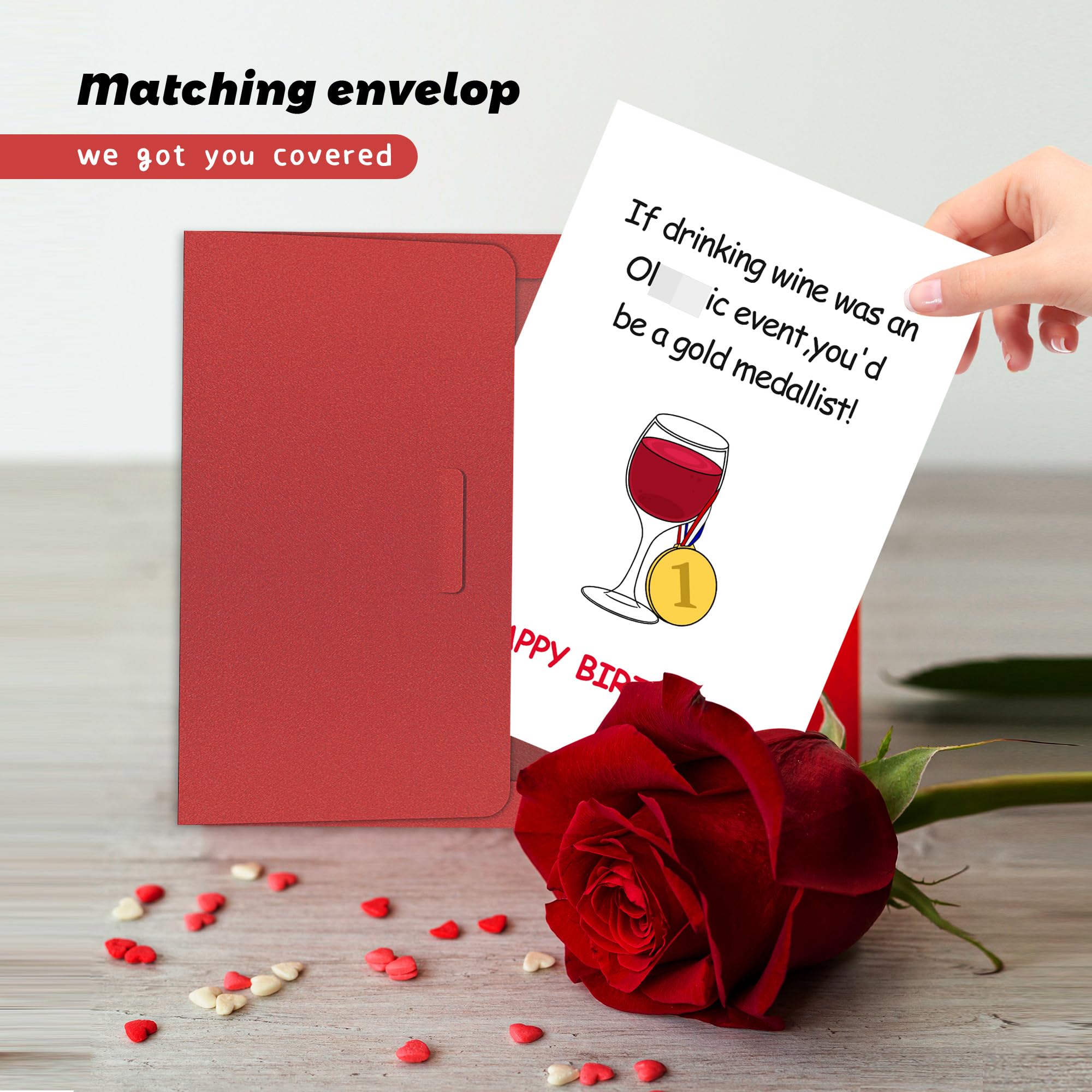 Snapklik.com : Drinking Wine Birthday Card For Men Women, Funny Happy ...