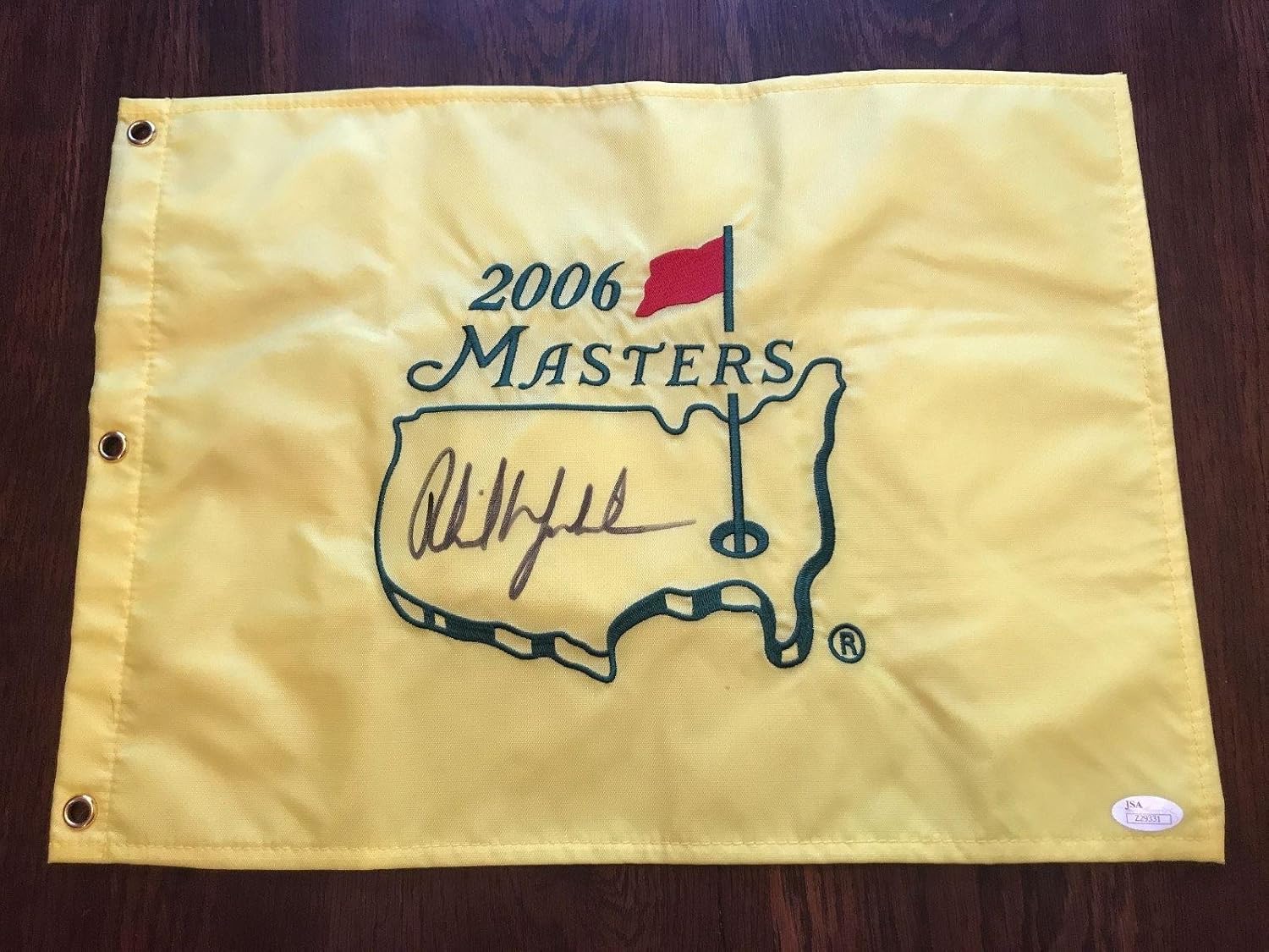 Phil MICKELSON Autograph 2006 Masters Flag Signed Certified Golf Auto ...