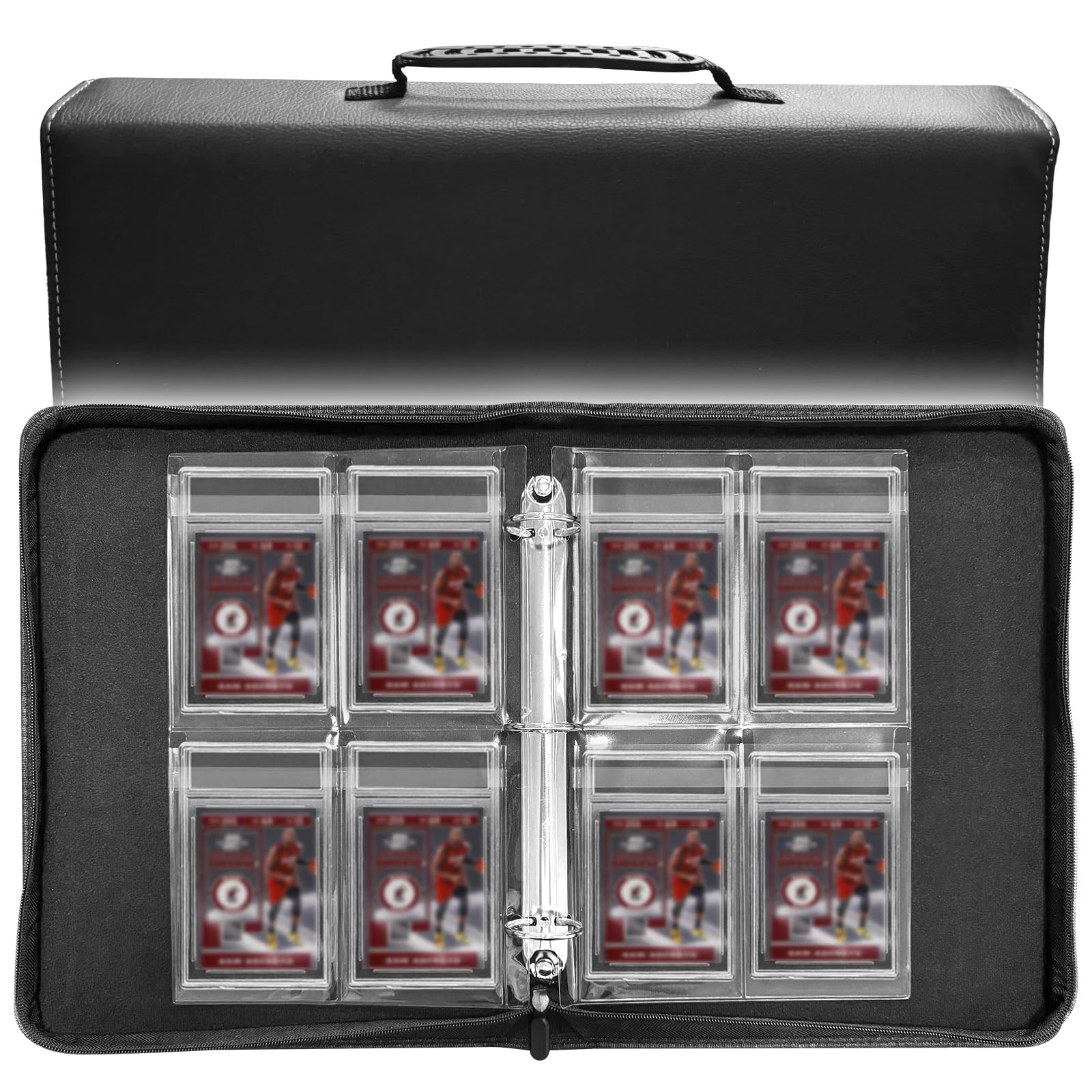 Amazon.com: Graded Card Binder, 4 Pocket Slab Binder Holds 32 Graded ...