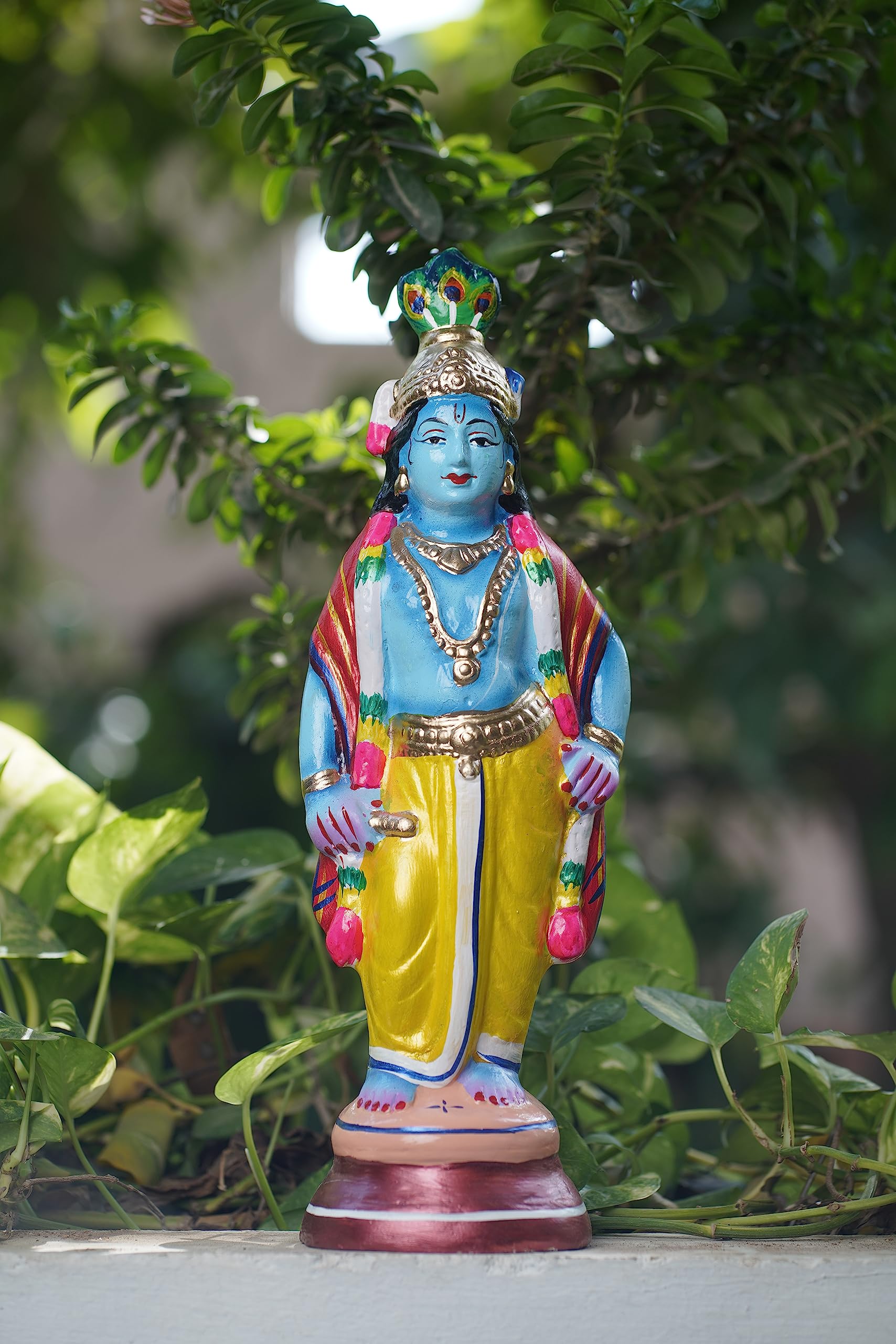 Buy Breeze Handicrafts Paper Mache Golu Dolls Bala Krishna Statue Showpiece Navratri Golu ...