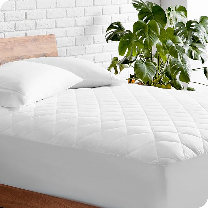 Amazon.com: Bare Home Quilted Fitted Mattress Pad (Split Head Flex King ...