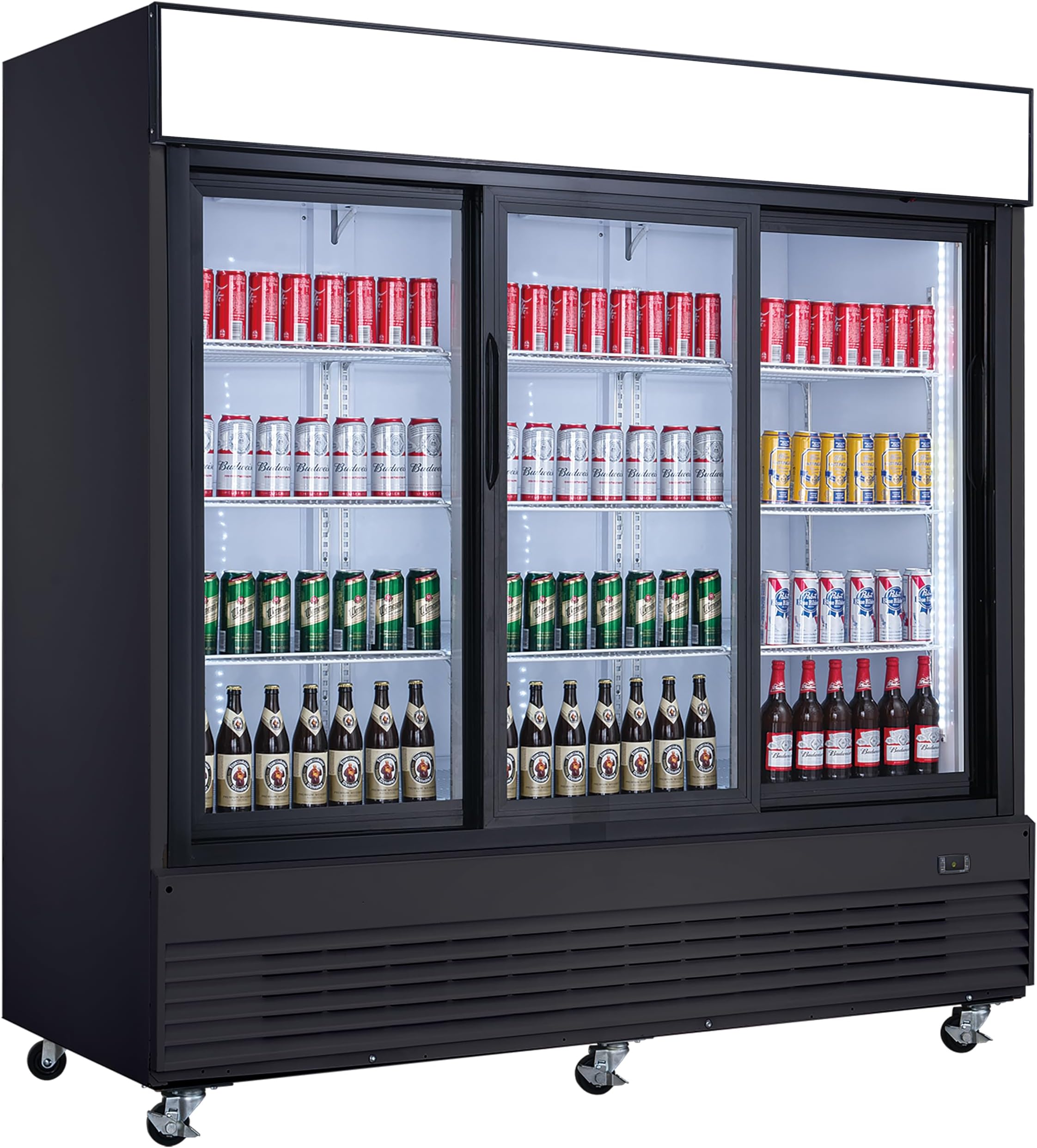 Amazon.com: 3 Sliding Glass Door Commercial Merchandiser Refrigerator ...