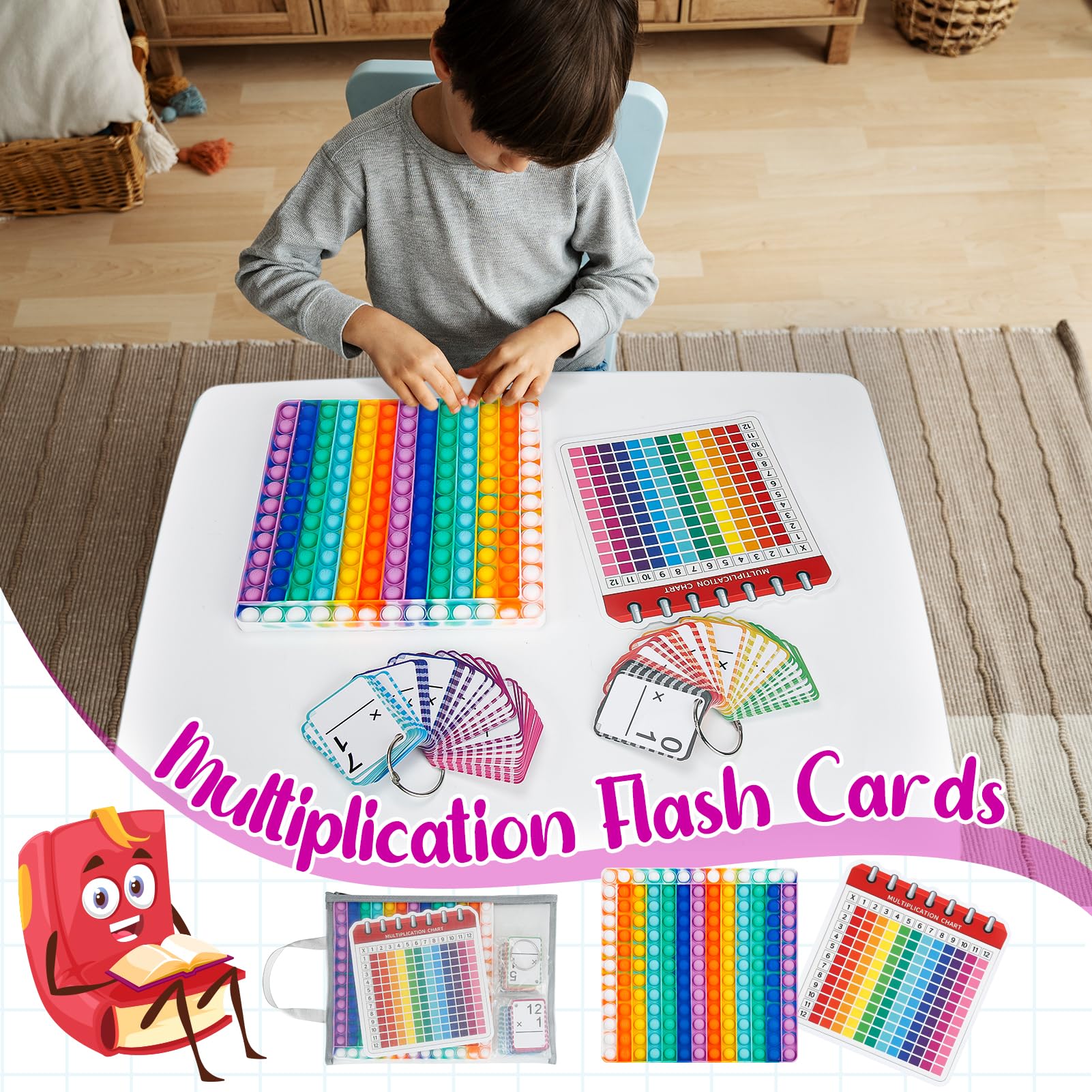 Dreafly Times Table Poppet 12×12 & Multiplication Flash Cards – Fun ...