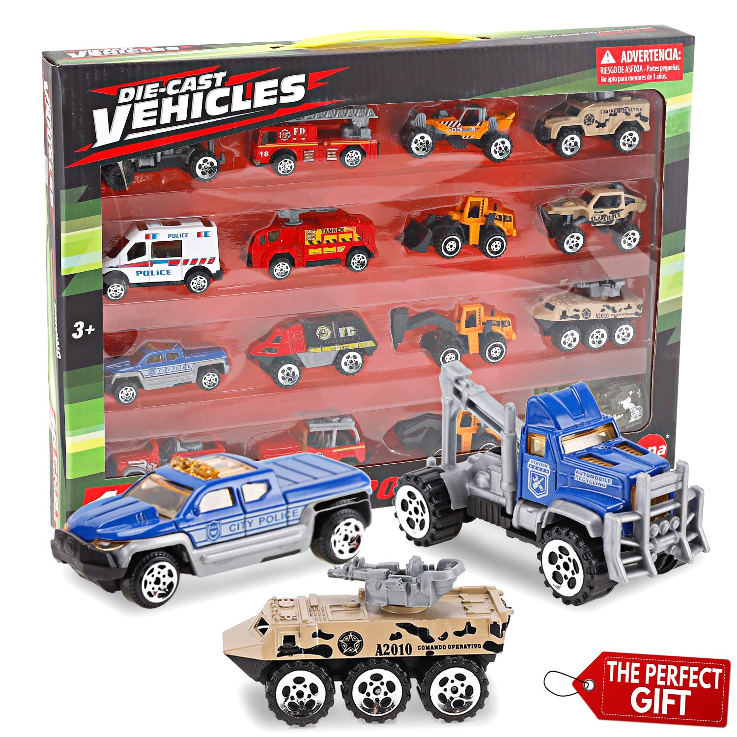 Buy 16 PCS Mini Diecast Metal Assortment Pocket Vehicles Toy Car Gift ...