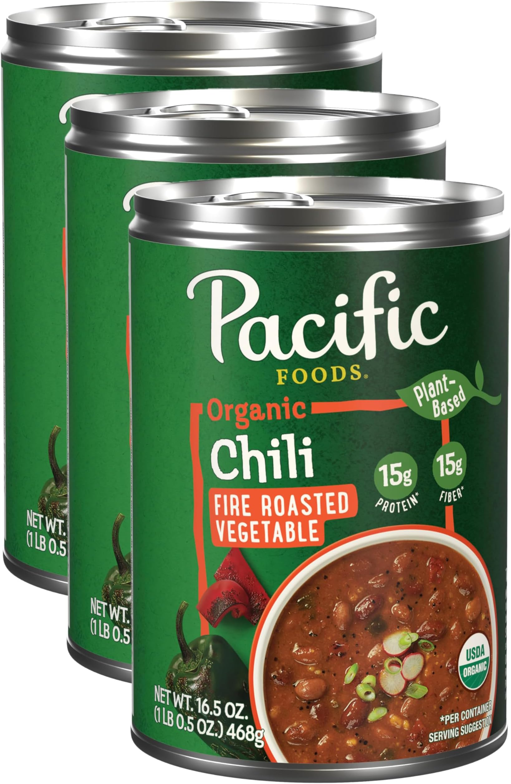 Amazon.com: Pacific Foods Organic Fire Roasted Vegetable Chili, Plant ...