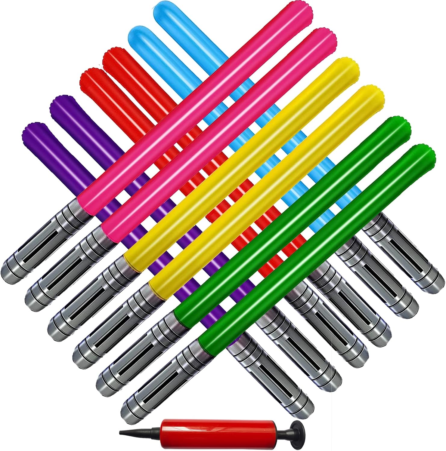 Amazon.com: smilixin 13 Pieces Inflatable Light Saber Sword Toys ...