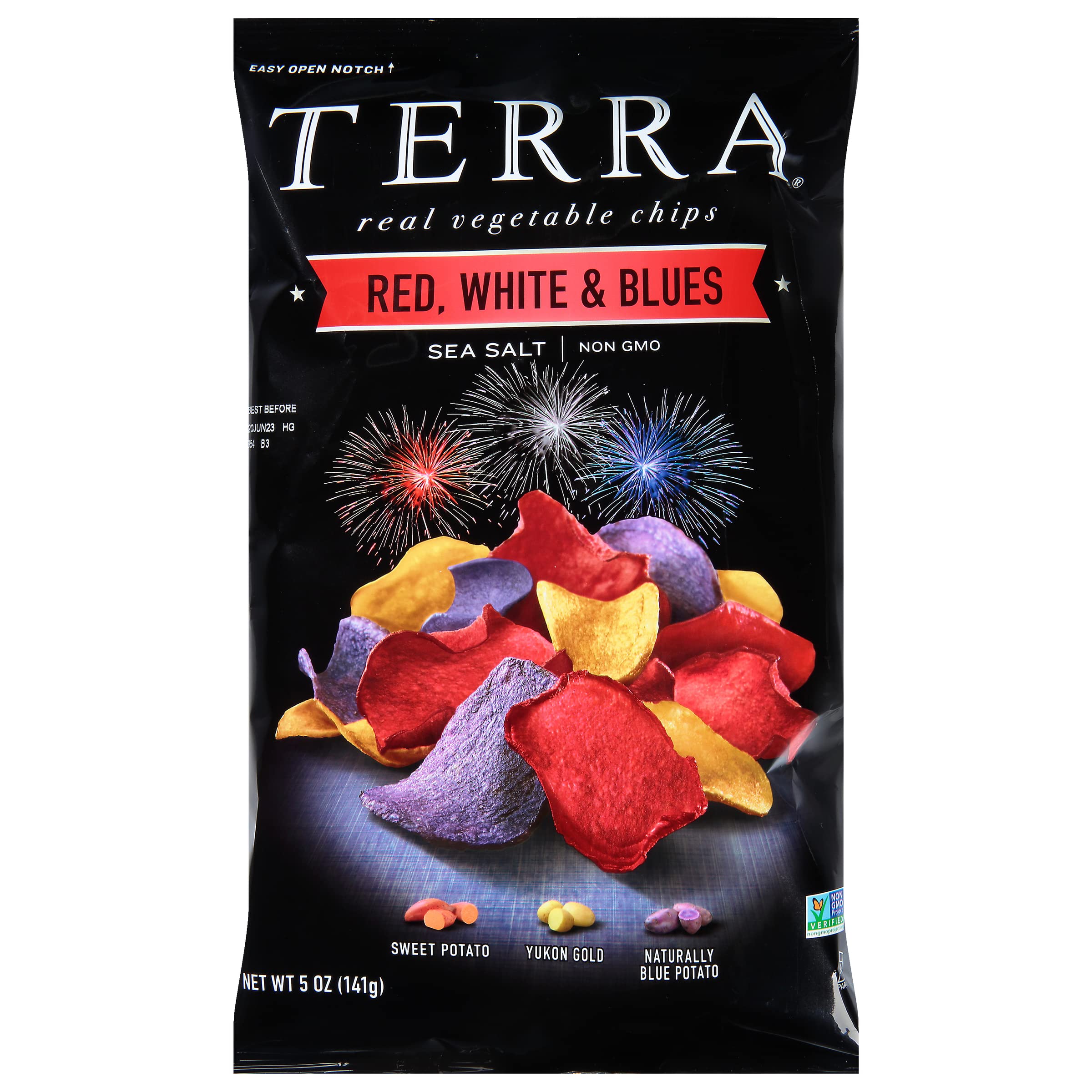 Terra Vegetable Chips, Red, White & Blues with Sea Salt Real Vegetable ...