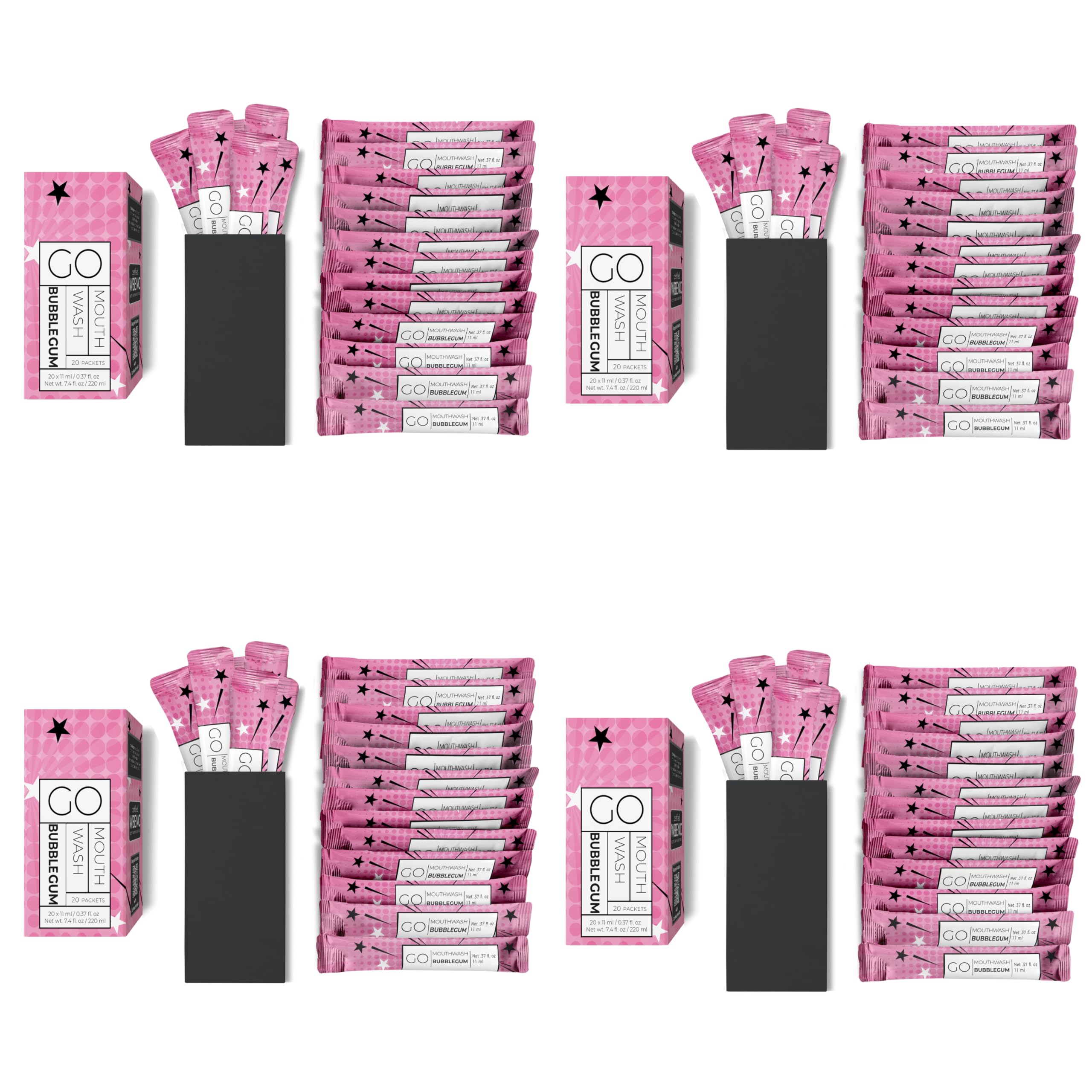 Amazon.com: Go Mouthwash Packets Bubblegum Flavor - Adult and Kids ...