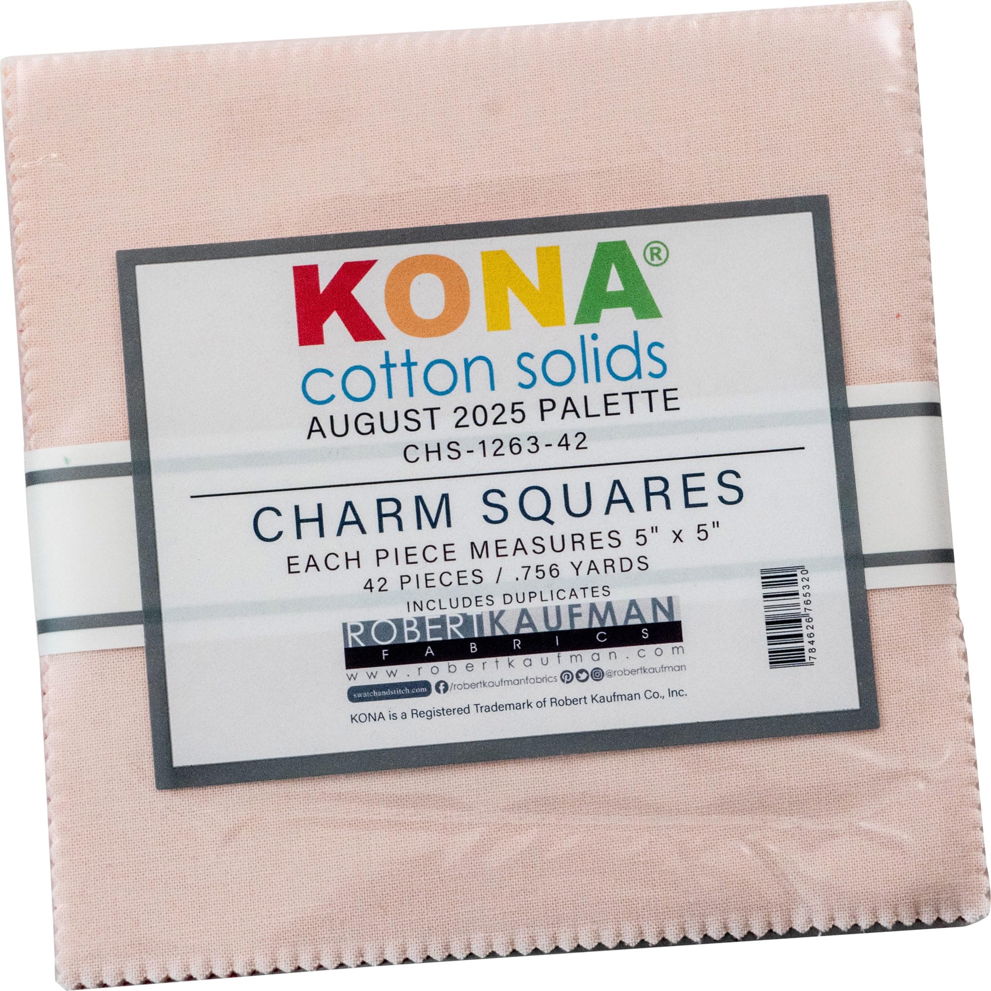 Amazon.com: Kona Cotton Solids August 2025 Charm Square 42 5-inch Squares Robert Kaufman CHS-1263-42