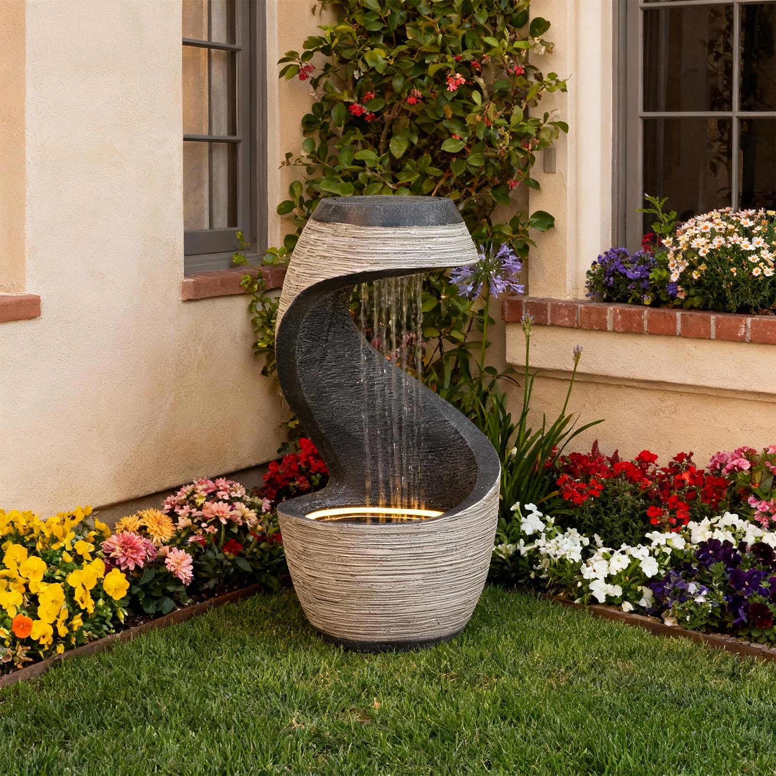 Backyard Waterfall Displays Backyard Waterfalls And Landscaping Ideas