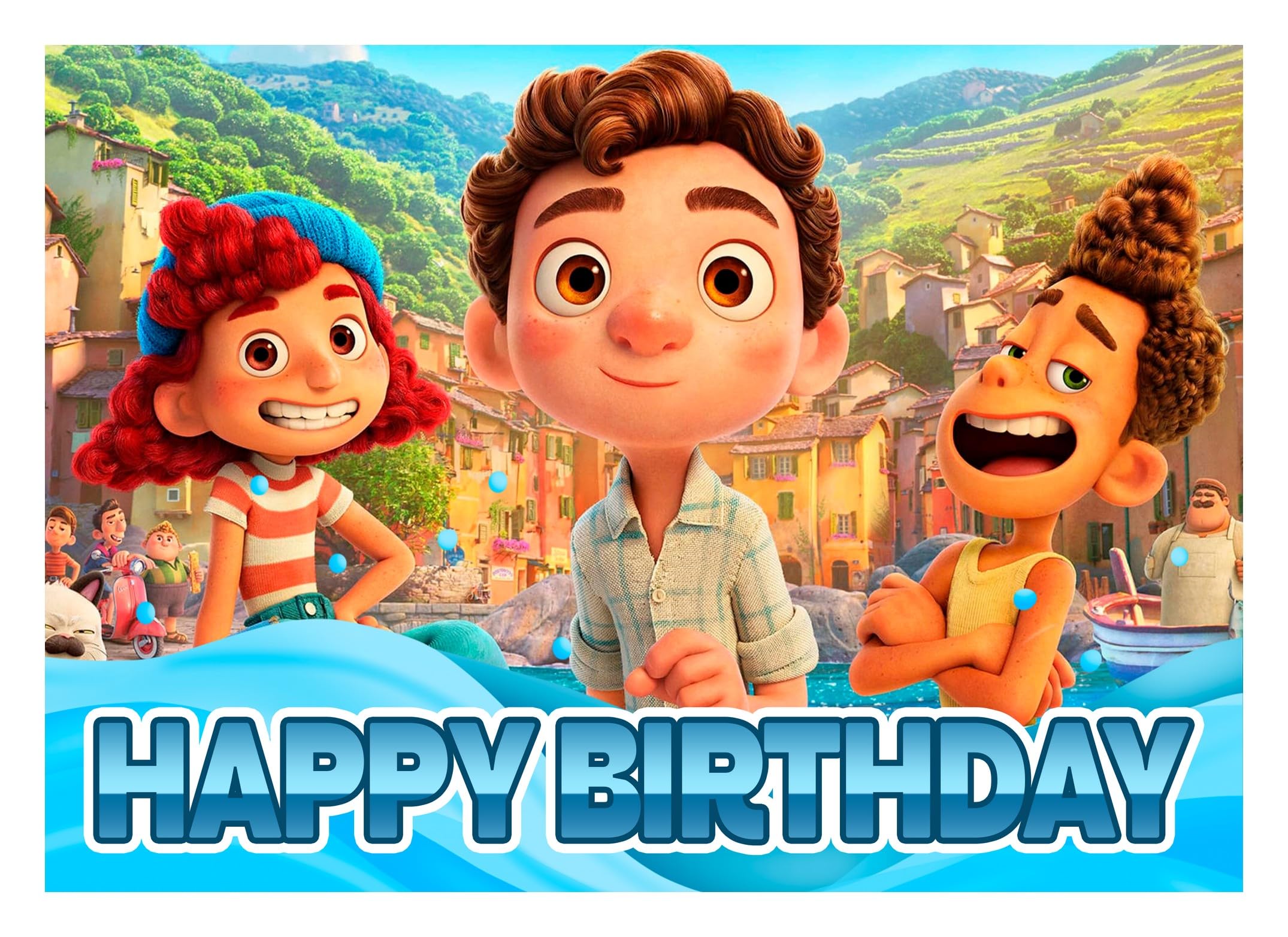 Amazon.com: 8.3 x 11.7 Inch Edible Square Cake Toppers – L-UCA Themed ...