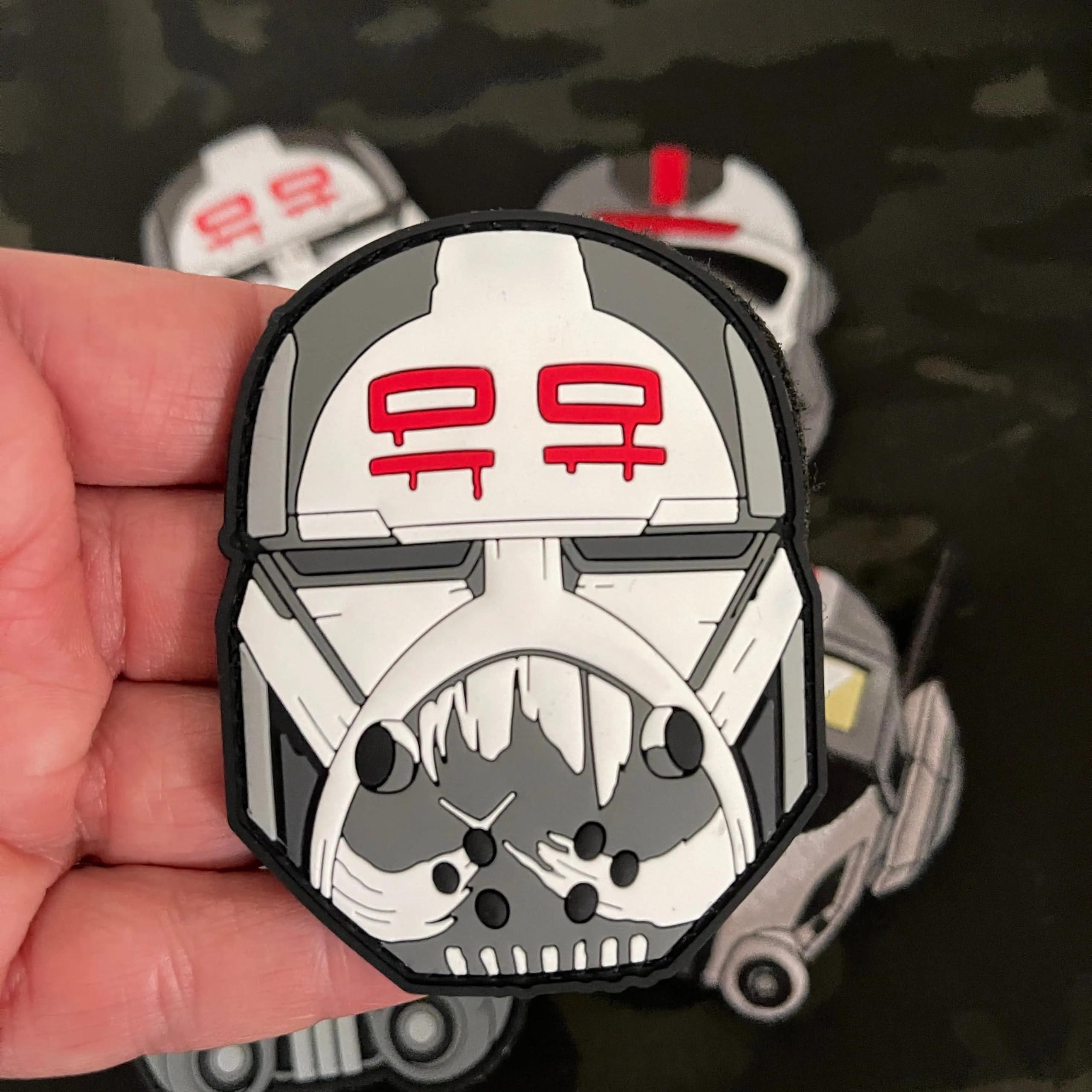 Amazon.com: Captain Rex Clone Helmet PVC Morale Patch 3" with Hook Backing : Sports & Outdoors