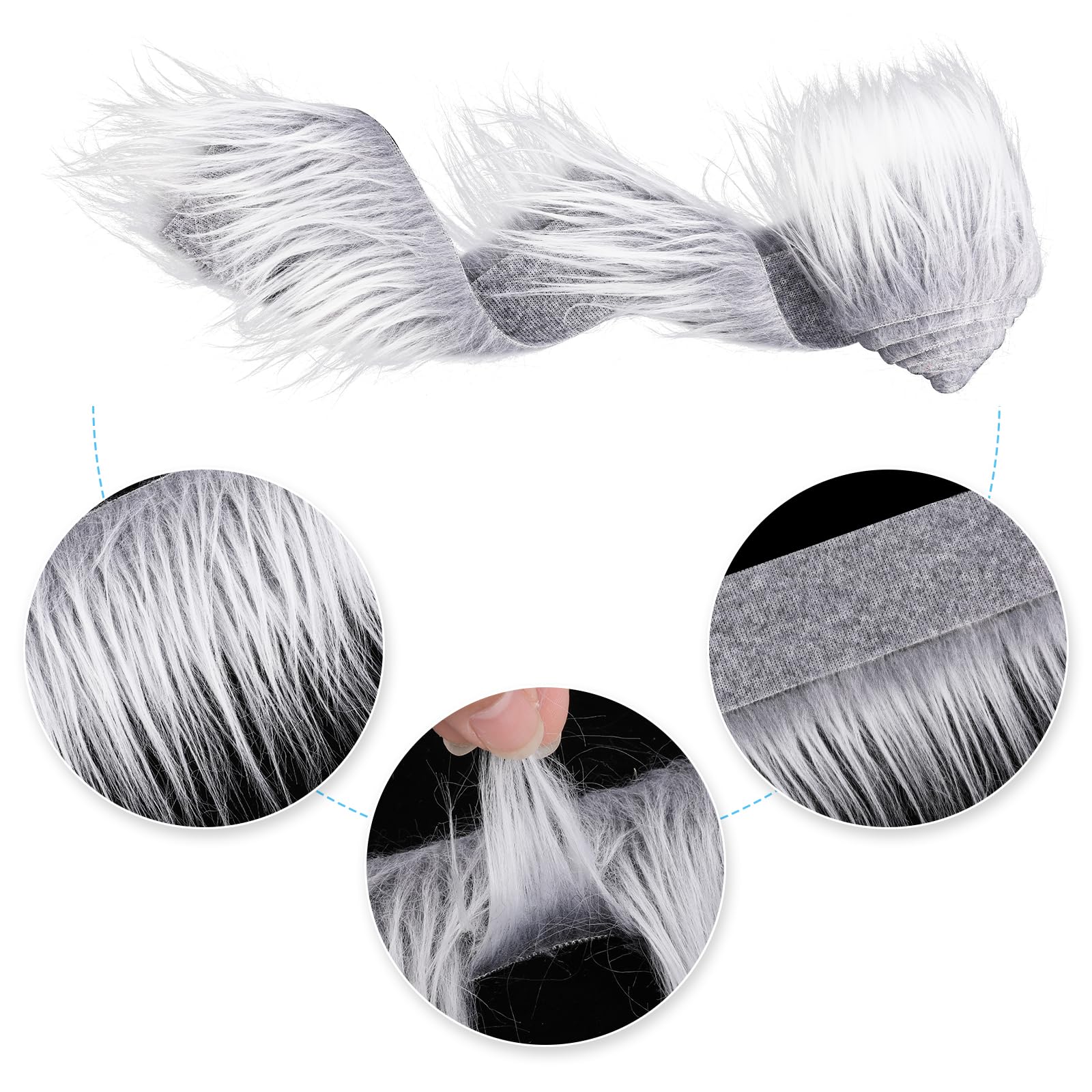 Snapklik.com : Lusofie Faux Fur Fabric Precut Strips 2x71inch Shaggy ...