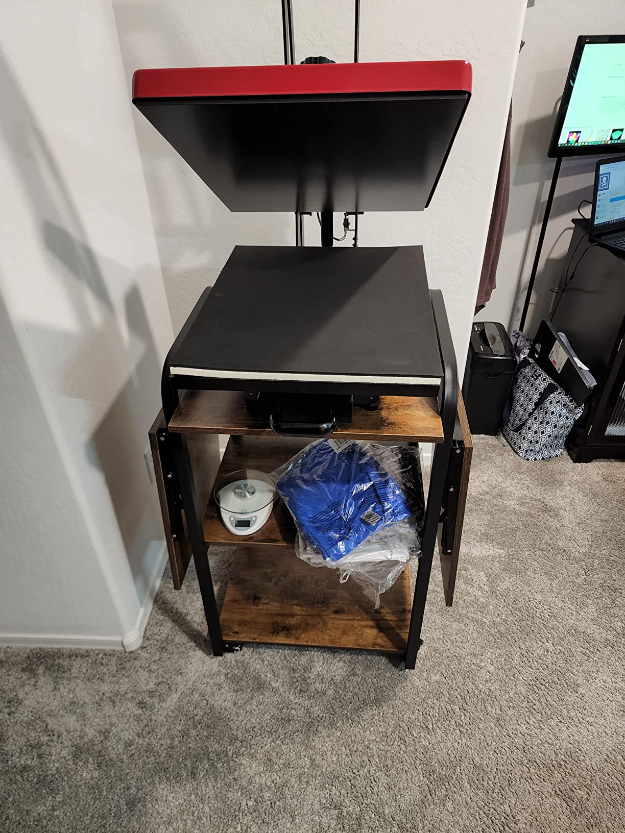 $22/mo - Finance PUNCIA 3 Tier Movable Heat Press Table Foldable Heat ...