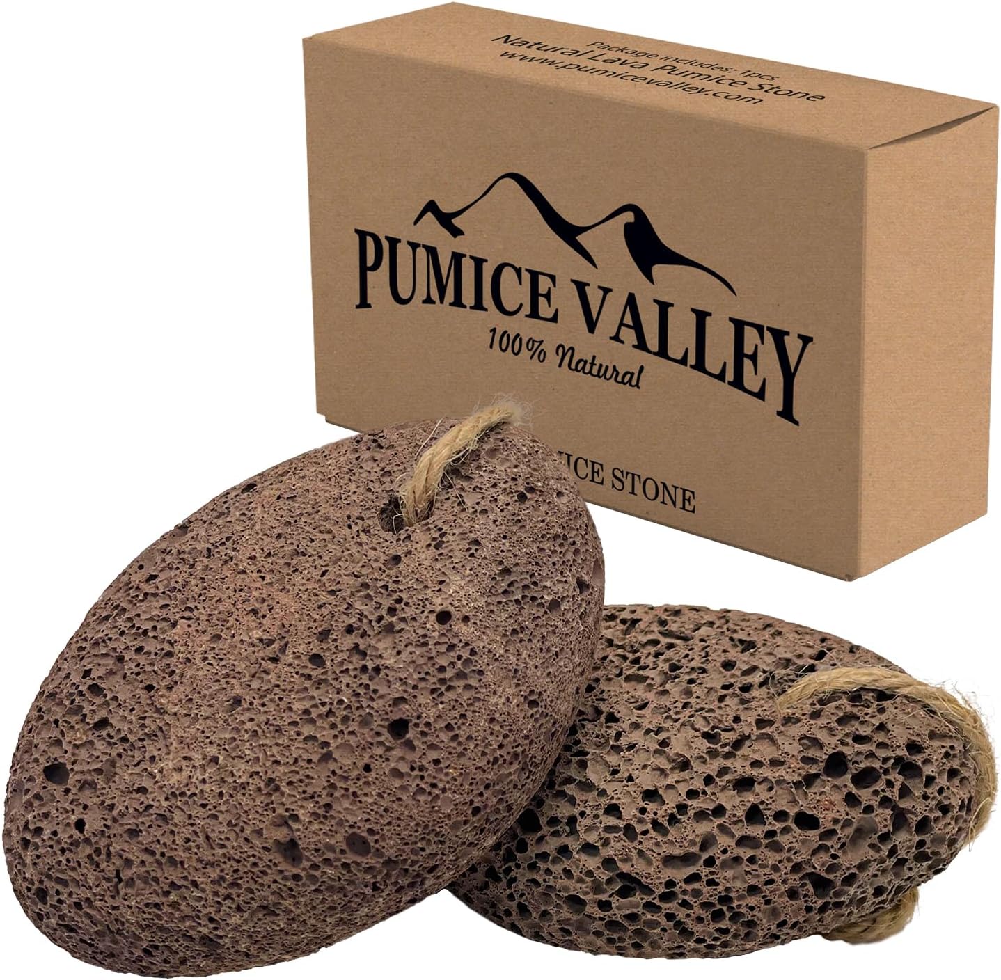 Amazon.com: Pumice Stones for Feet - Natural Earth Lava Brown Pack of 2 ...
