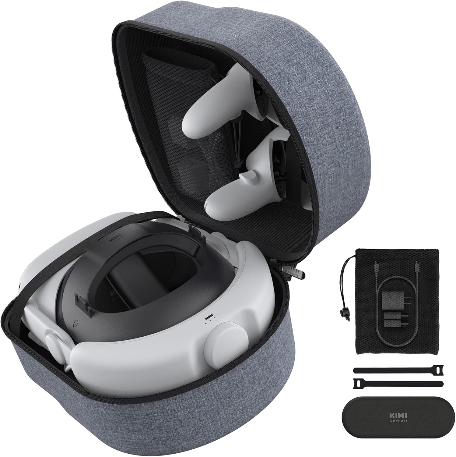 KIWI design Carrying Case Compatible with Quest 2 and Elite Strap, Fits ...