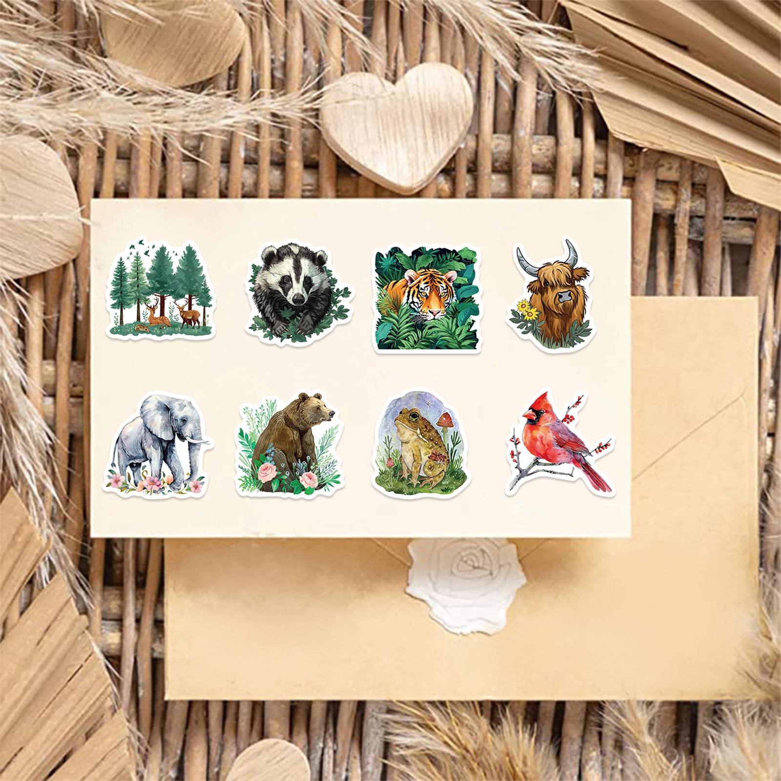 Snapklik.com : TWGOGOTIC Cute Animal Stickers, Zoo Animals Stickers ...