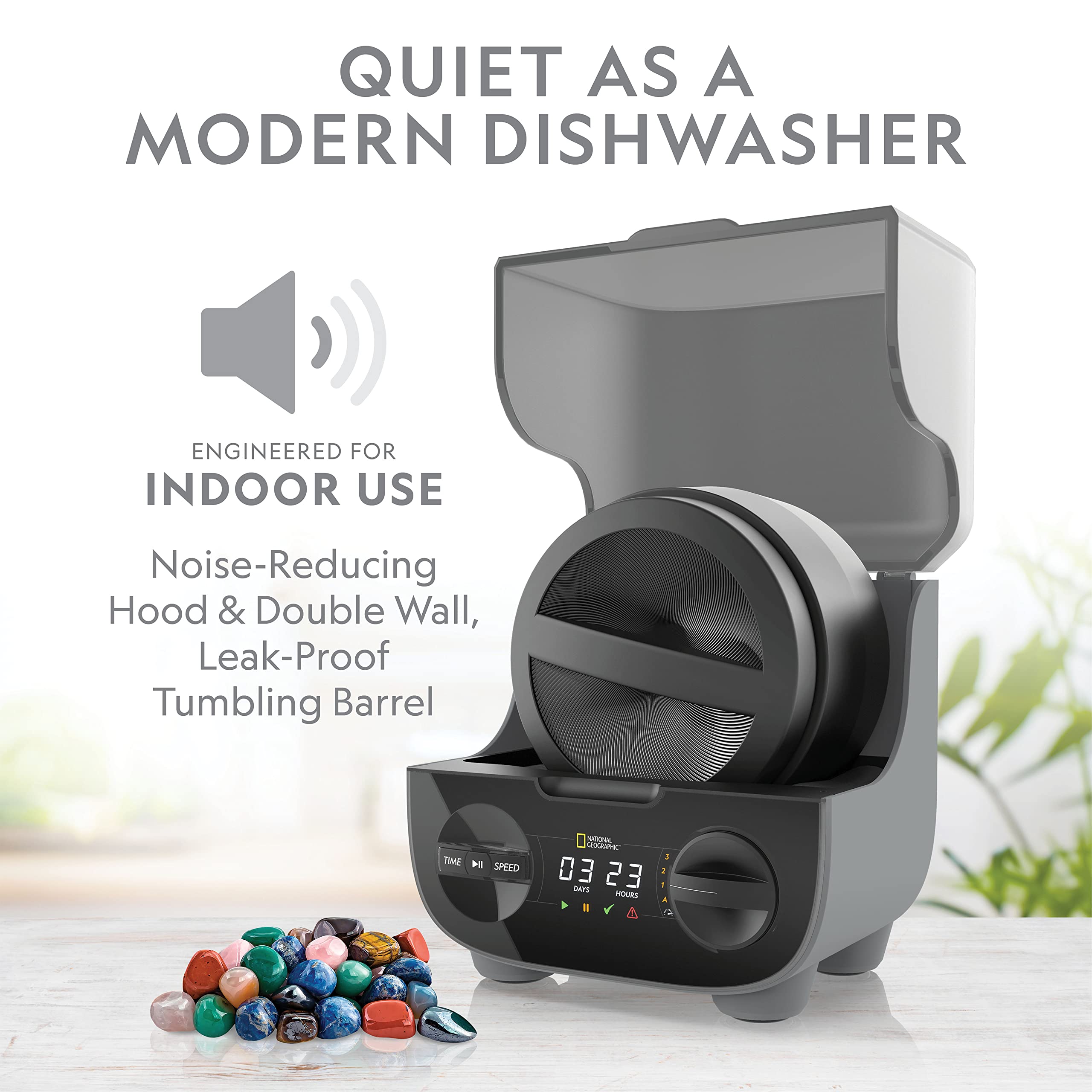 NATIONAL GEOGRAPHIC Professional Rock Tumbling Kit - Patent-Pending ...