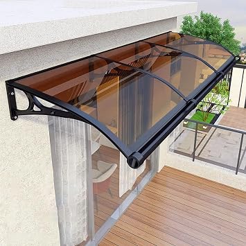 Amazon.com : Door Canopy Window Awning Curved Rain Cover, Patio Sun ...