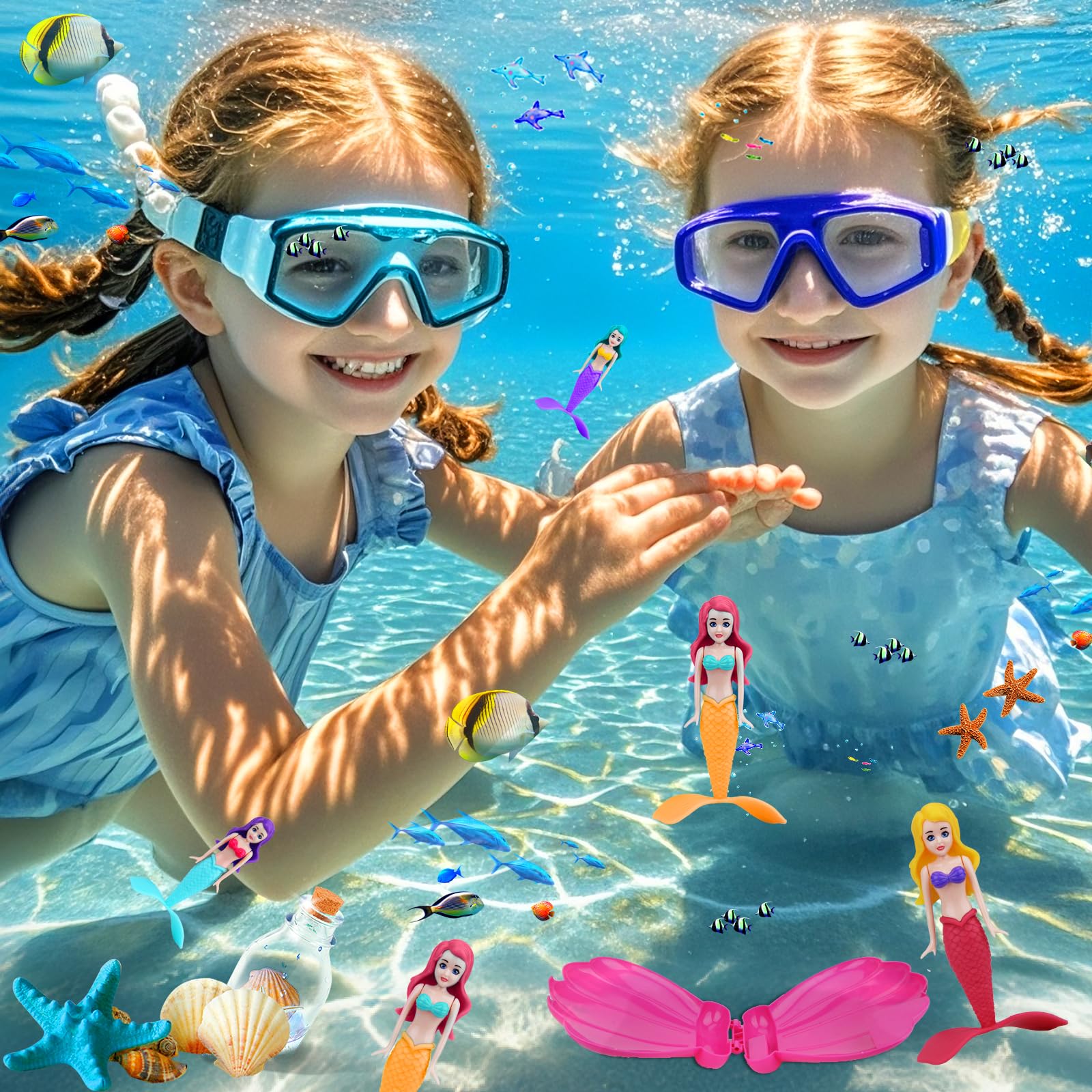 Mermaid Tail For Swimming Waterproof LED Light Up Doll, Creative Kids ...