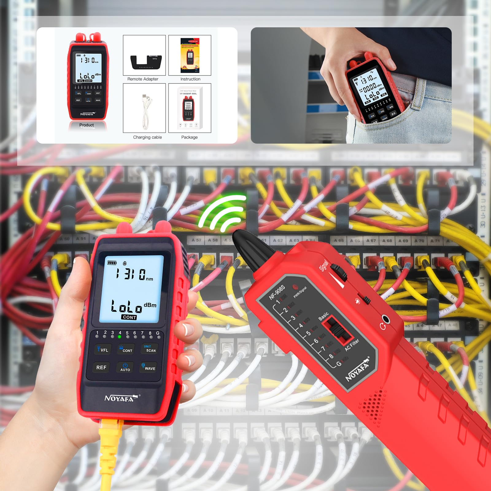 Snapklik.com : Fiber Optic Tester, Handheld Optical Power Meter, Light ...