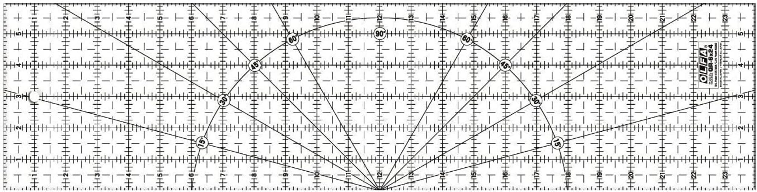 Amazon.com: O'Lipfa 11111 Ruler with Lip Edge, 5 x 24-Inch