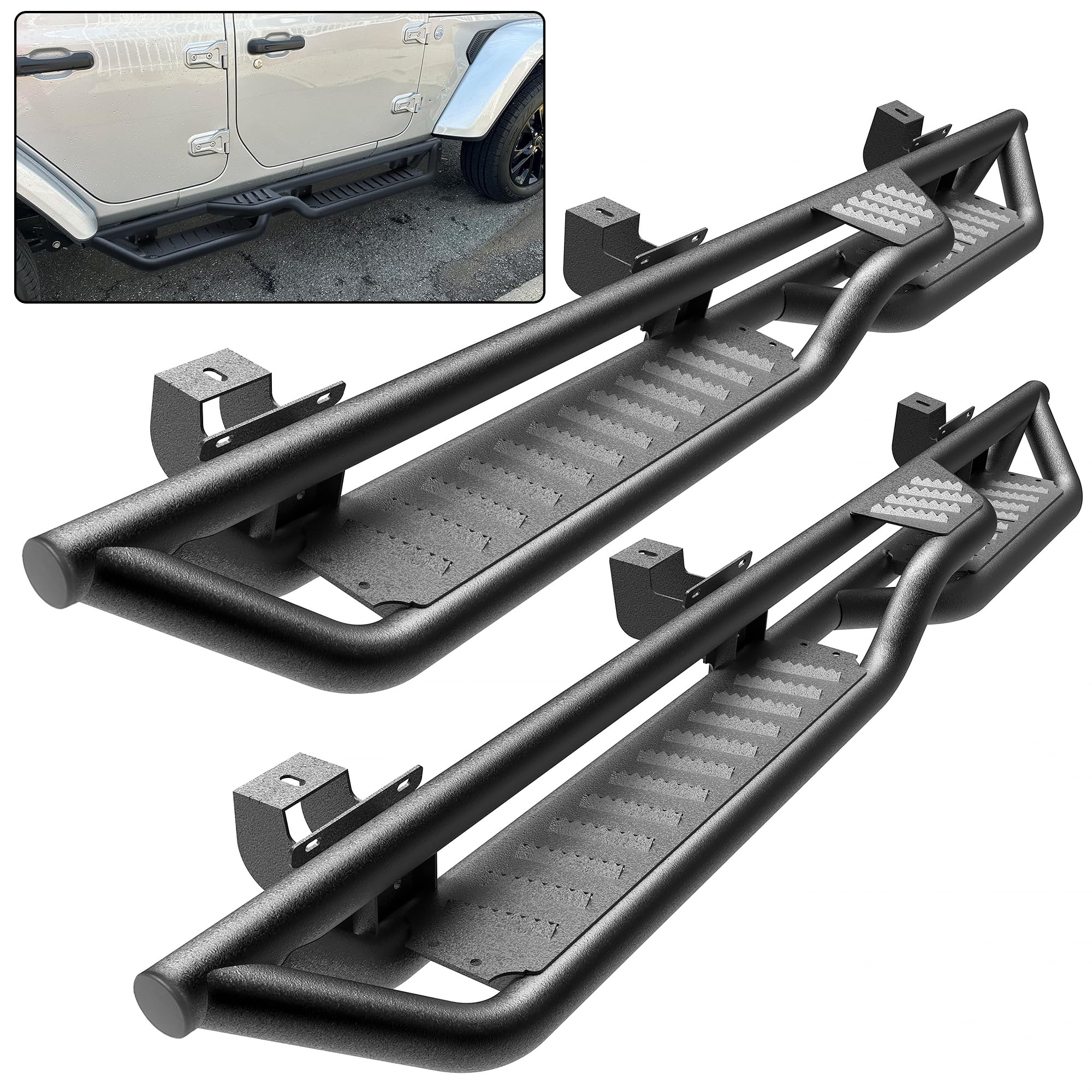 Amazon.com: Peforway Running Boards for Jeep Wrangler JK 4 Doors 2007 ...