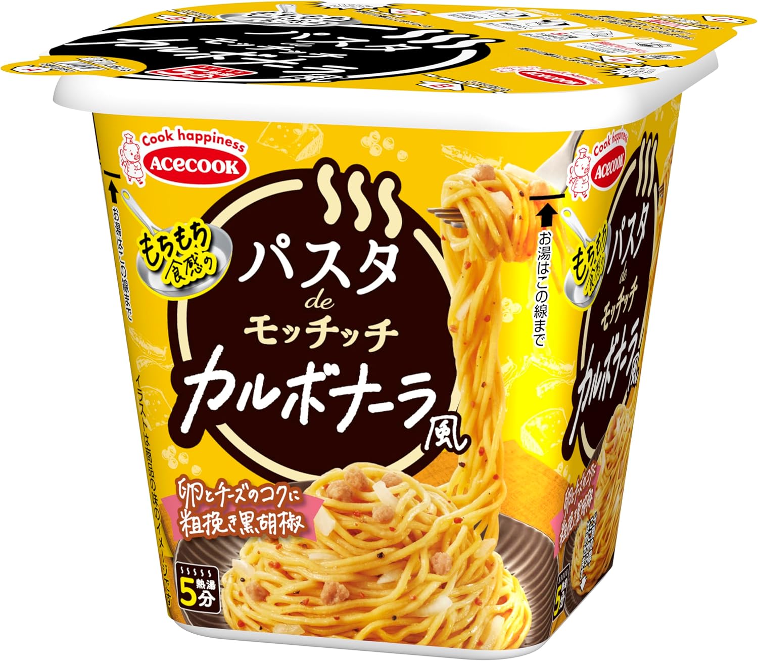 Amazon.co.jp: エースコック パスタDEモッチッチ カルボナーラ風 96g ×12個 : 食品・飲料・お酒