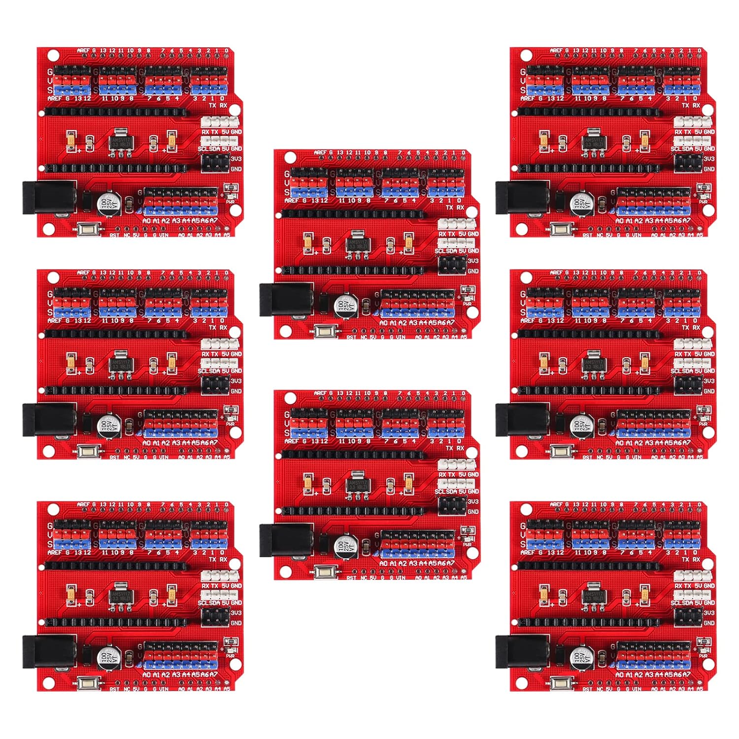 Amazon.com: 8Pcs Nano I/O Expansion Sensor Shield IO Prototype Nano ...