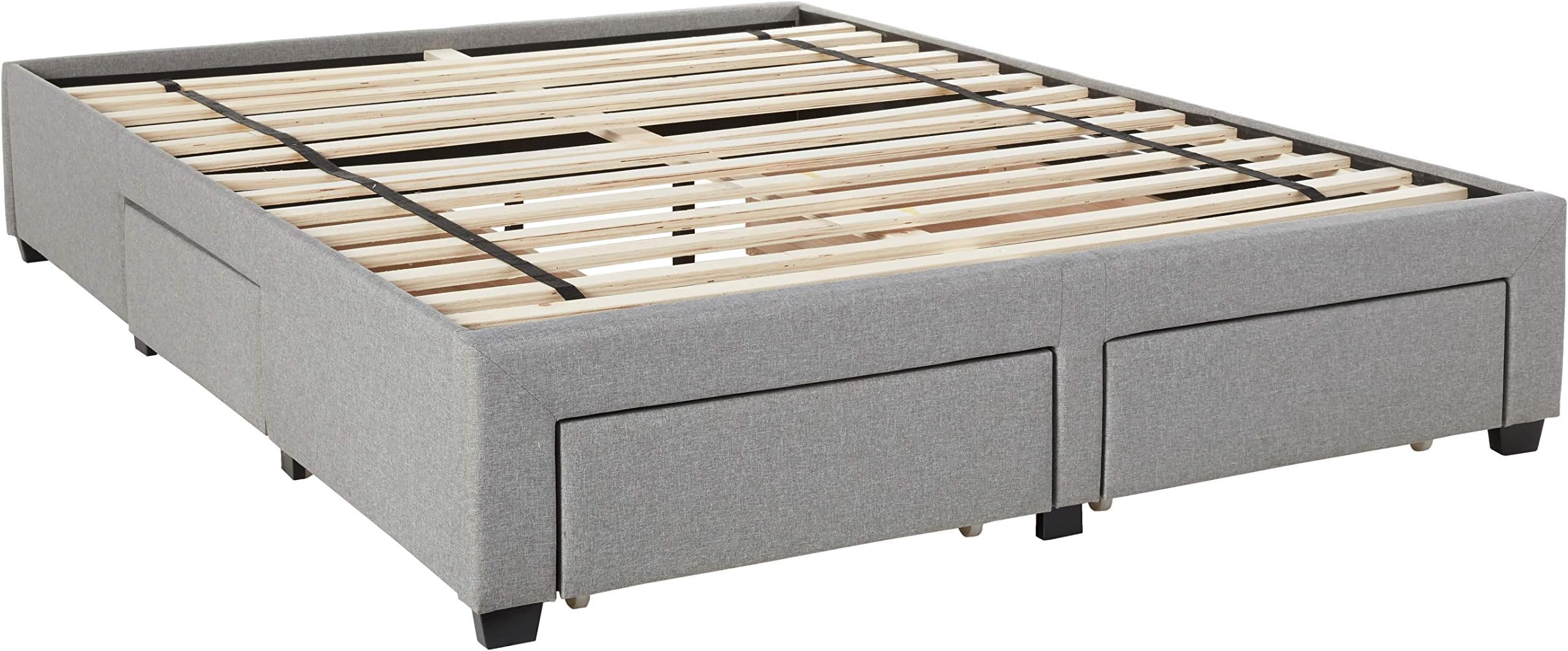 Amazon.com: DG Casa Cosmo Upholstered Bed Frame Base - Queen Size ...