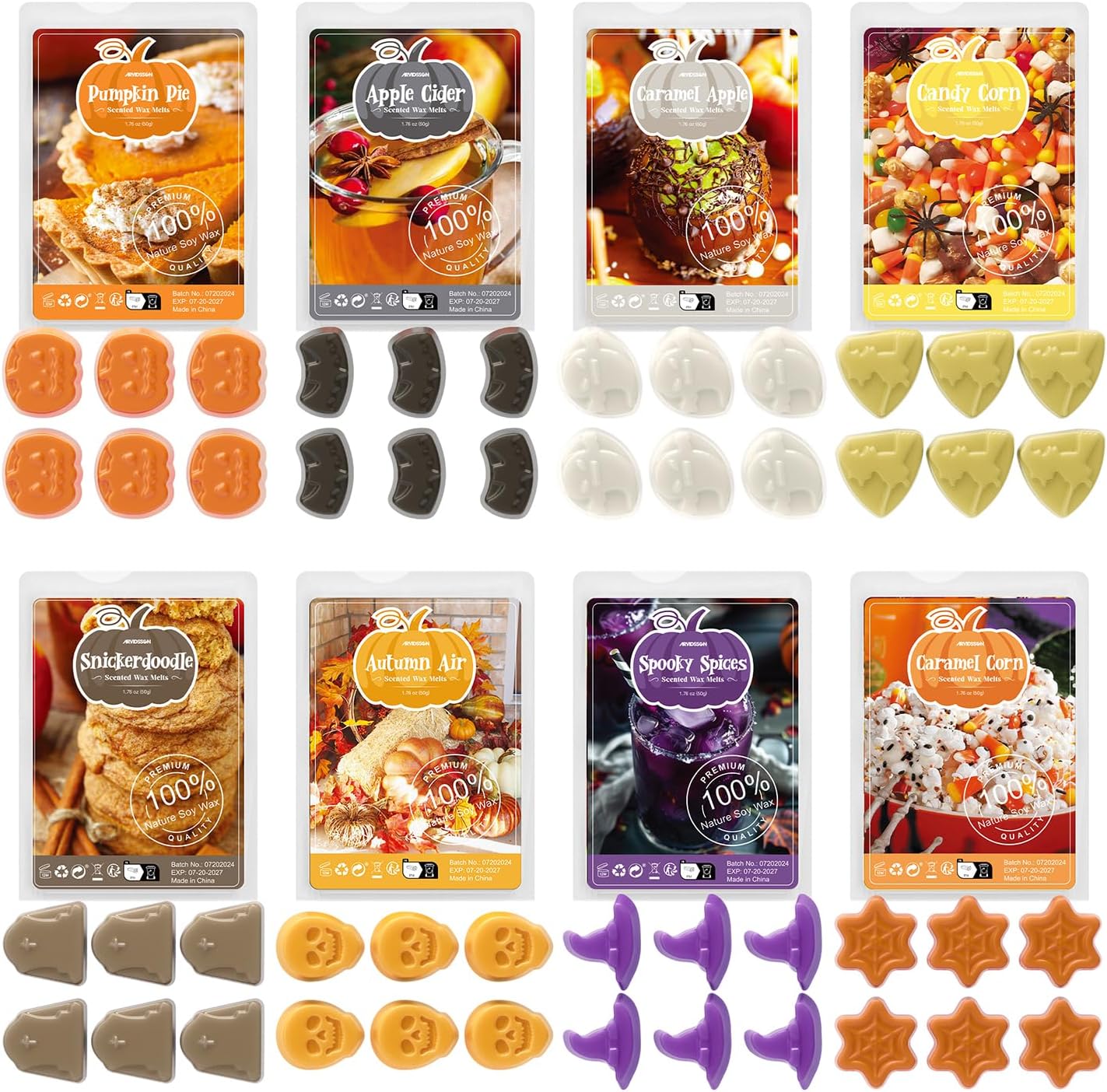 Amazon.com: Fall Scented Wax Melts, Soy Wax Cubes for Wax Warmer, 6 x2 ...