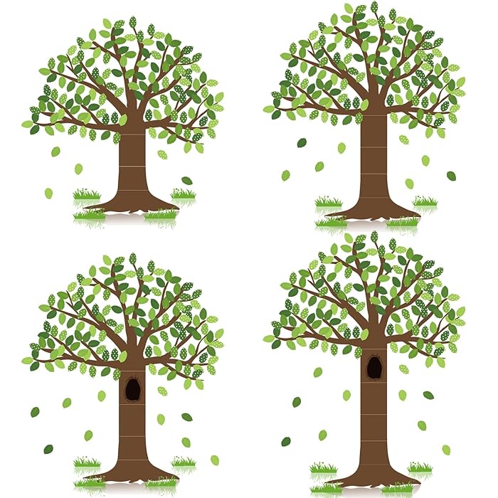 Buy 156 Pcs Classroom Tree Bulletin Board Set Woodland Whimsy Spring ...