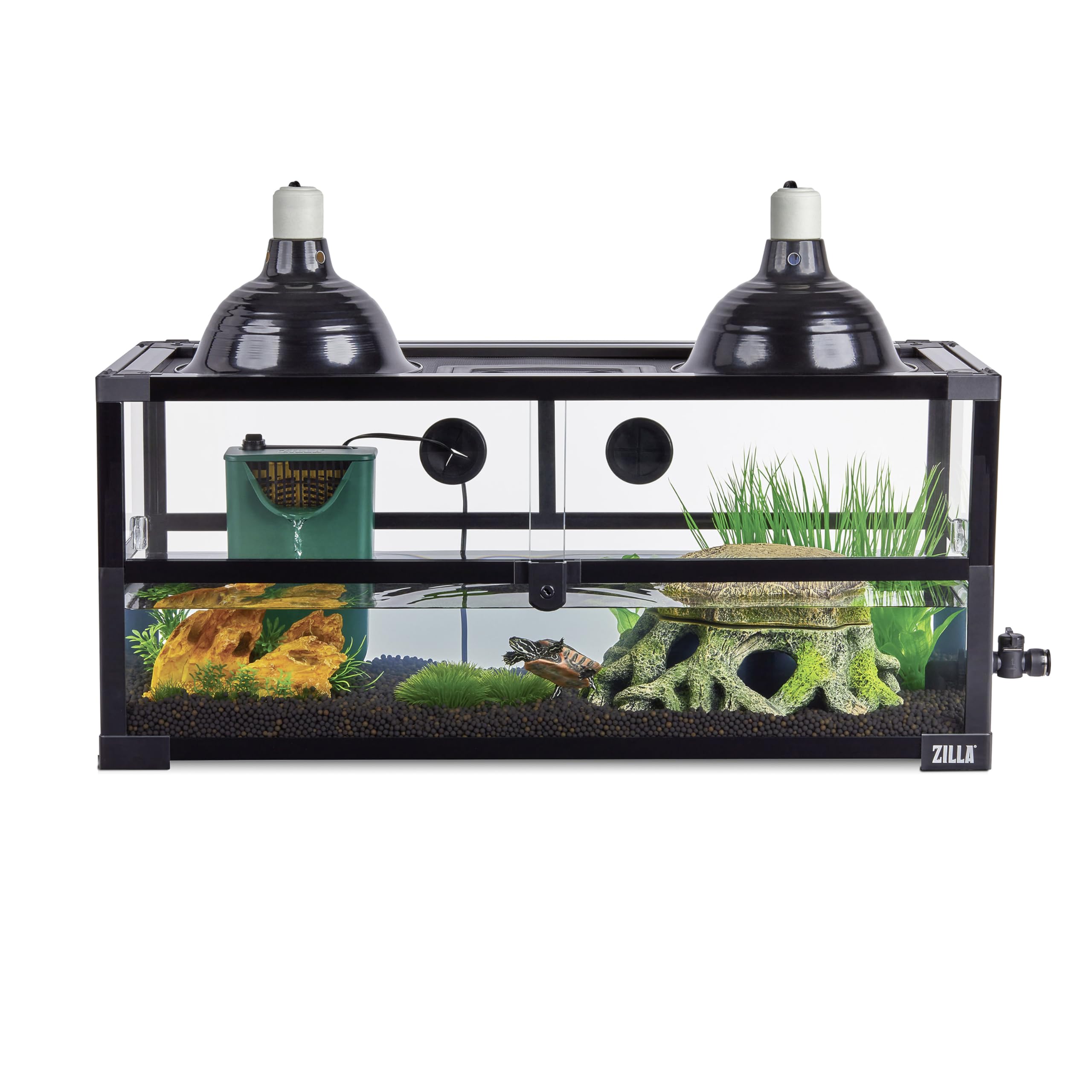 Snapklik.com : Zilla QuickBuild Aquatic Turtle 20 Gallon Long Size ...